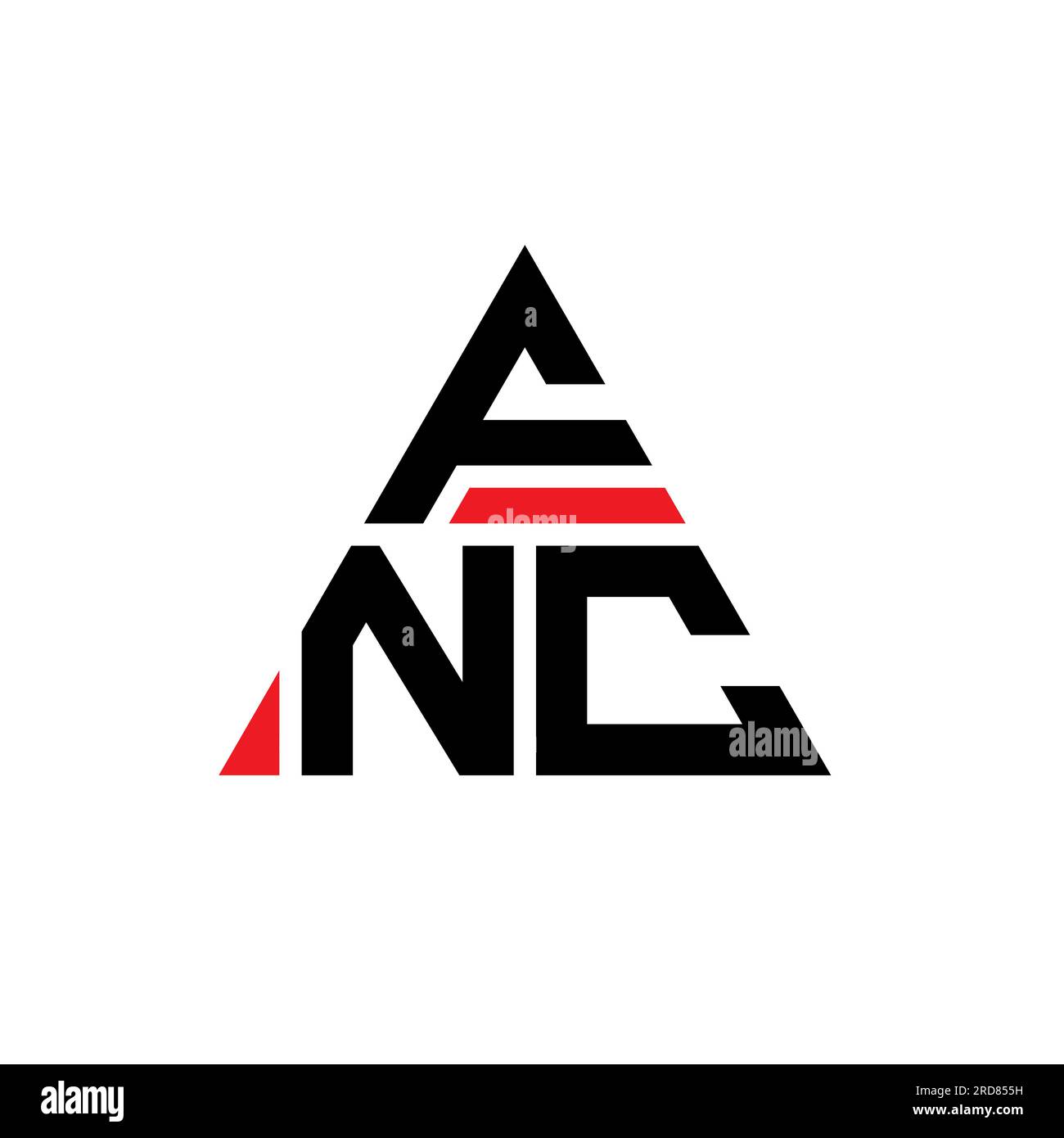 FNC triangle letter logo design with triangle shape. FNC triangle logo ...