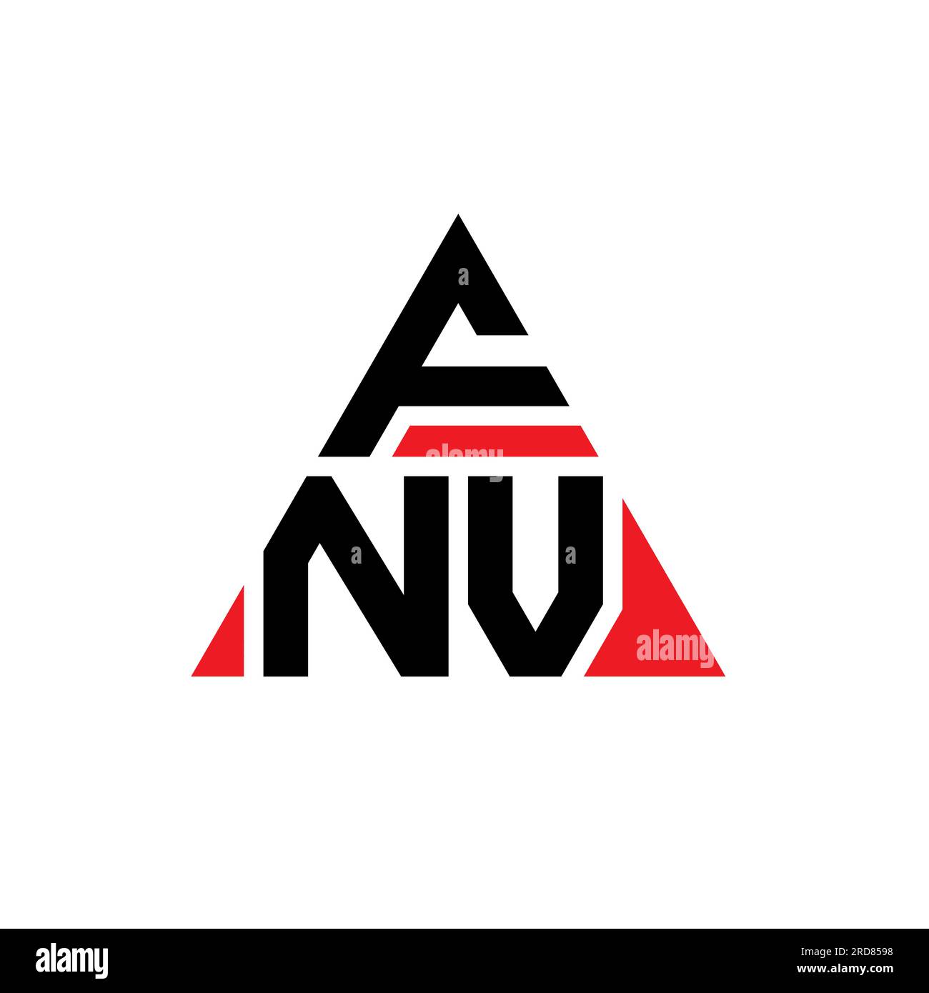 FNV triangle letter logo design with triangle shape. FNV triangle logo ...