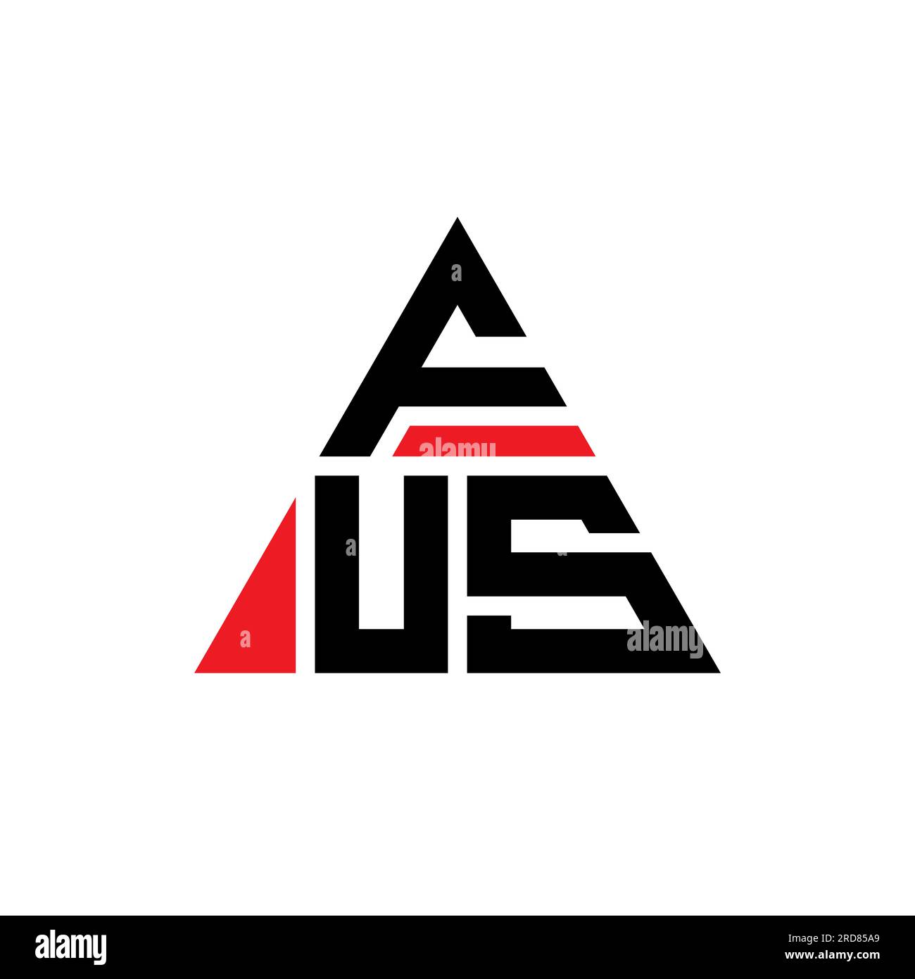 FUS triangle letter logo design with triangle shape. FUS triangle logo ...