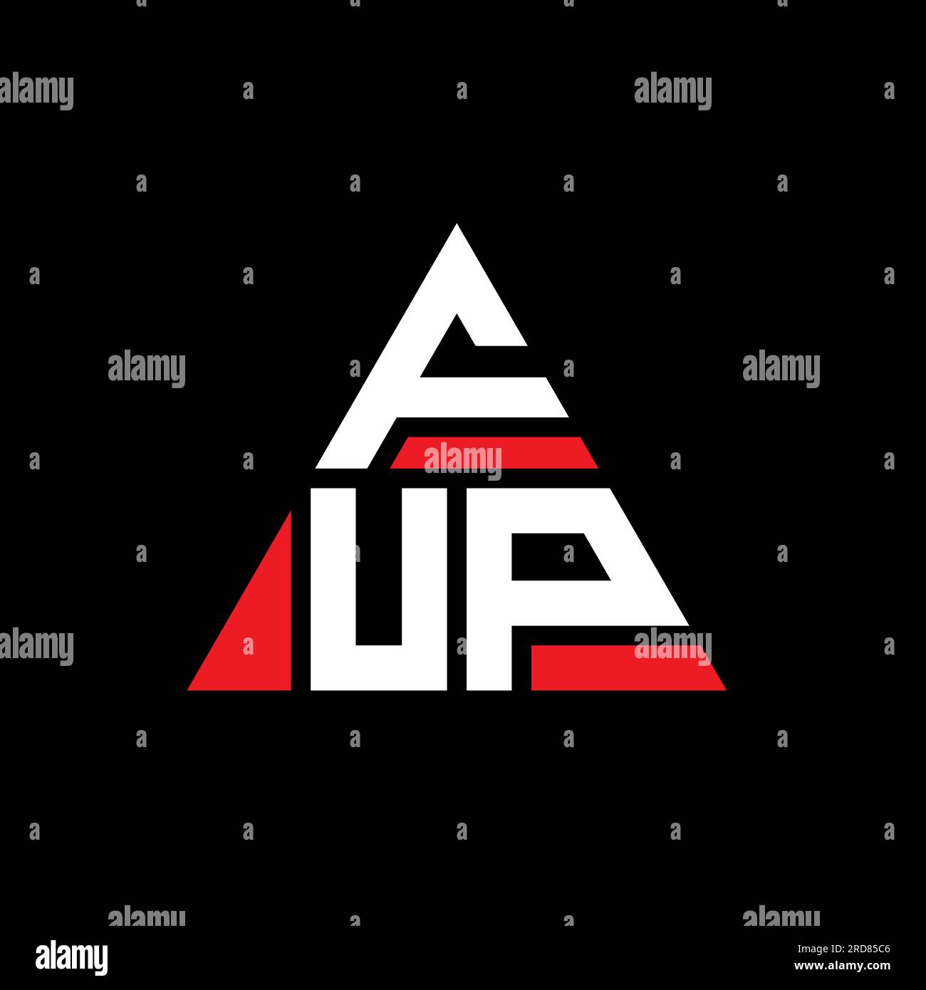 FUP triangle letter logo design with triangle shape. FUP triangle logo ...