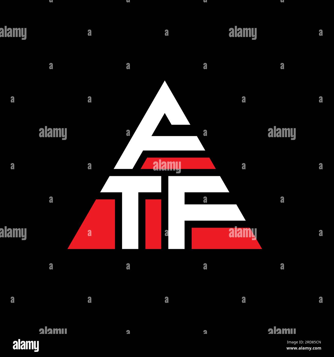 FTF triangle letter logo design with triangle shape. FTF triangle logo ...
