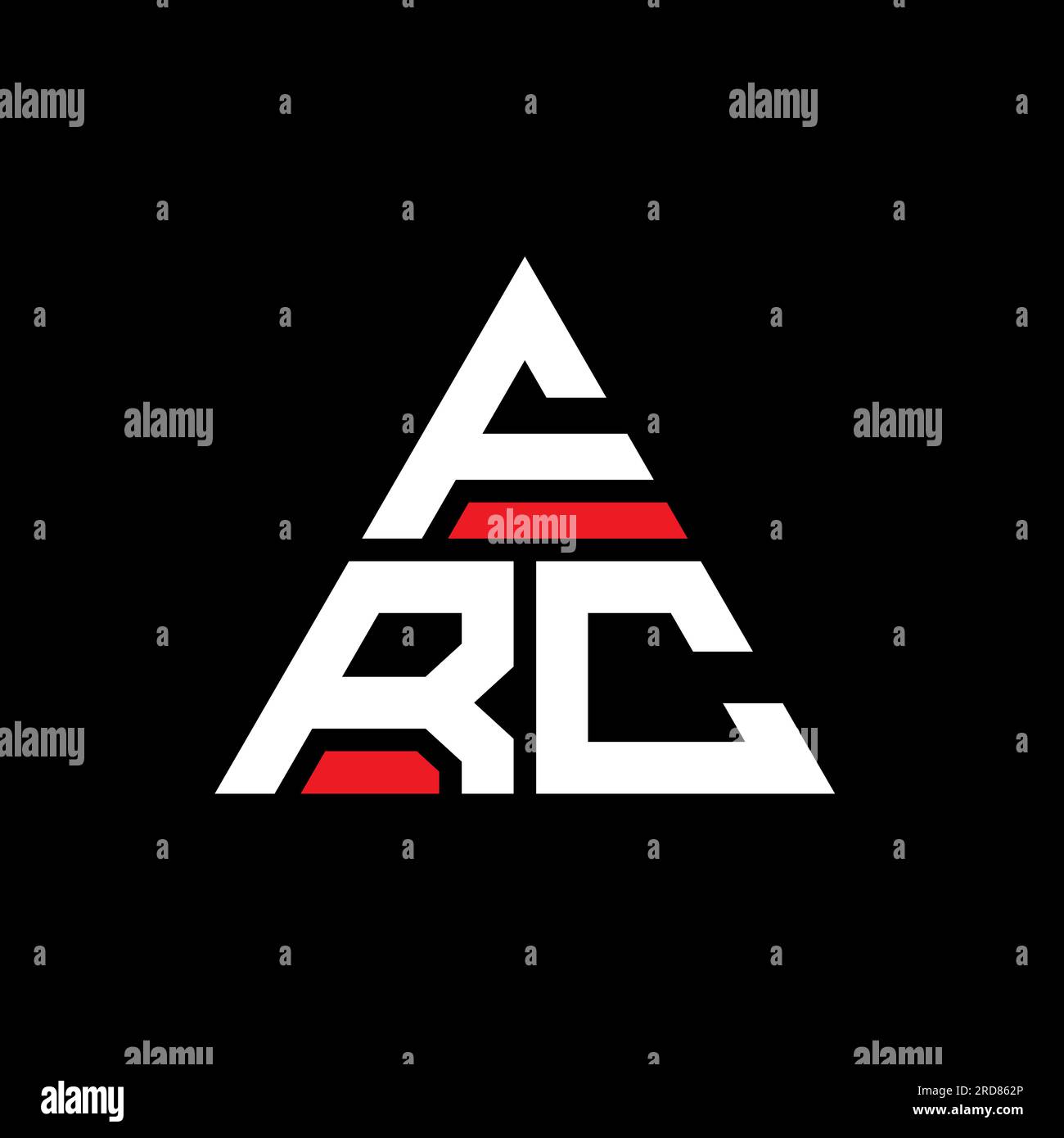 FRC triangle letter logo design with triangle shape. FRC triangle logo ...