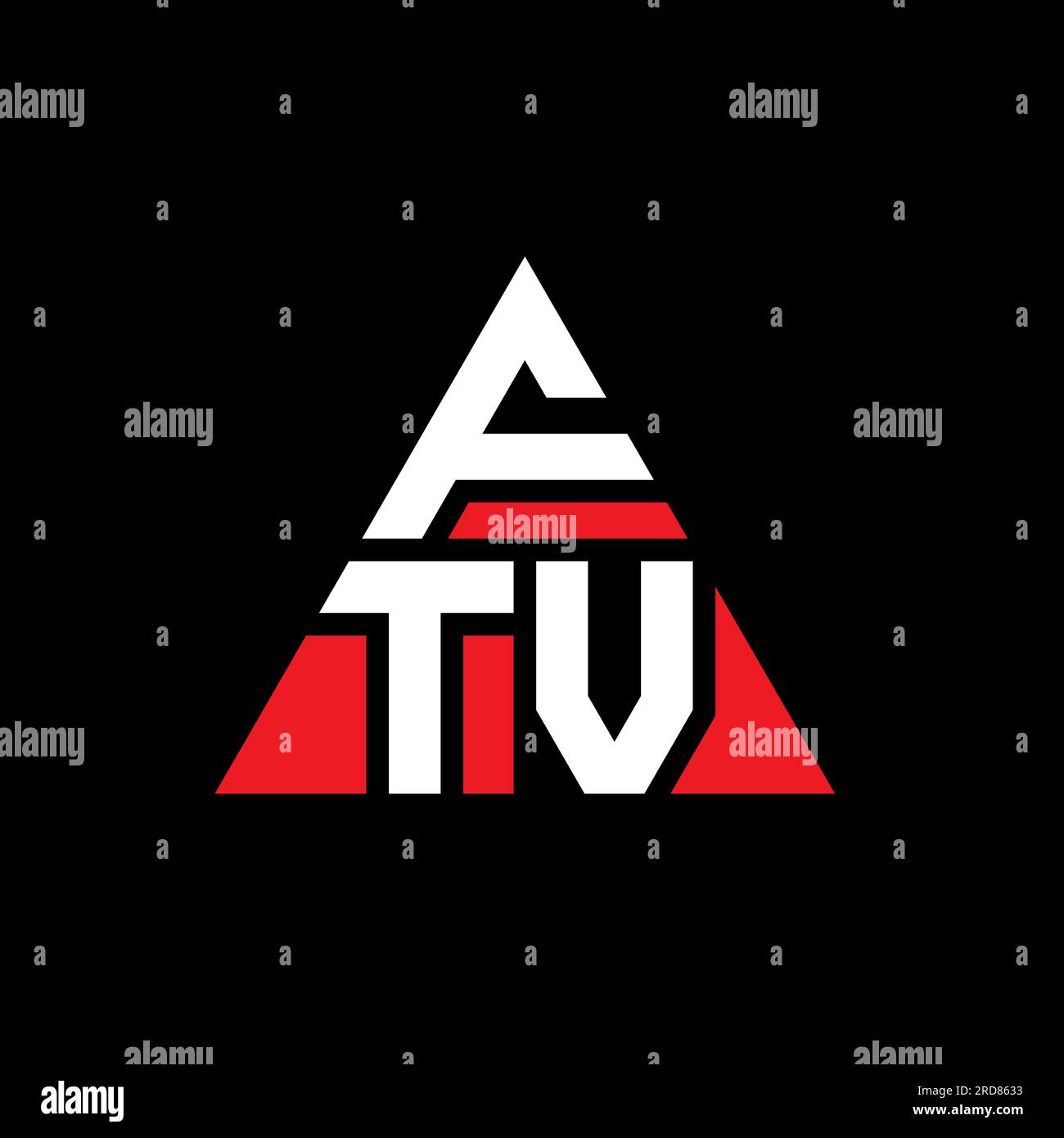 FTV triangle letter logo design with triangle shape. FTV triangle logo ...