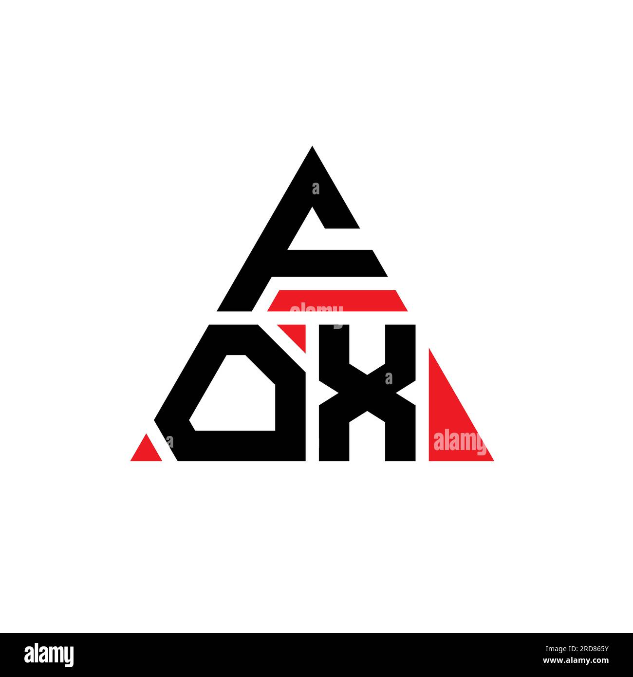 FOX triangle letter logo design with triangle shape. FOX triangle logo ...