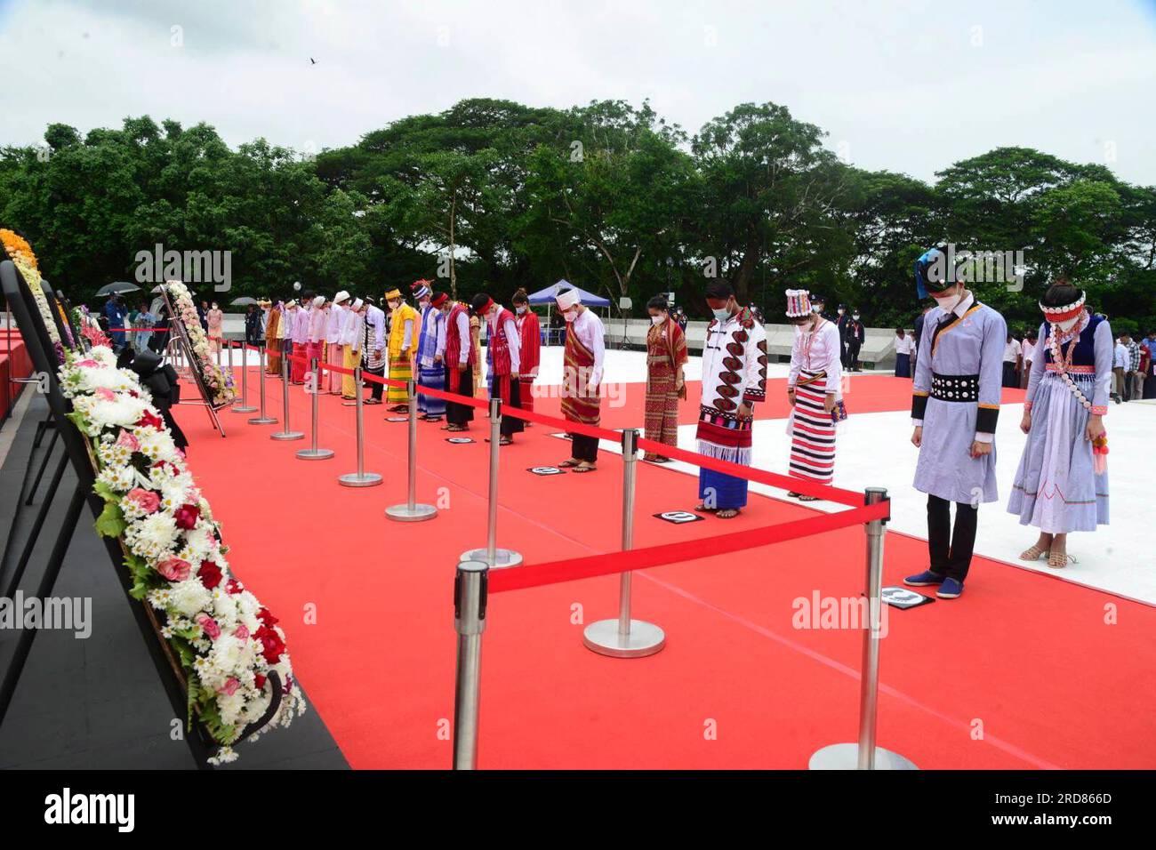 This photo provided by Myanmar Military True News Information Team ...