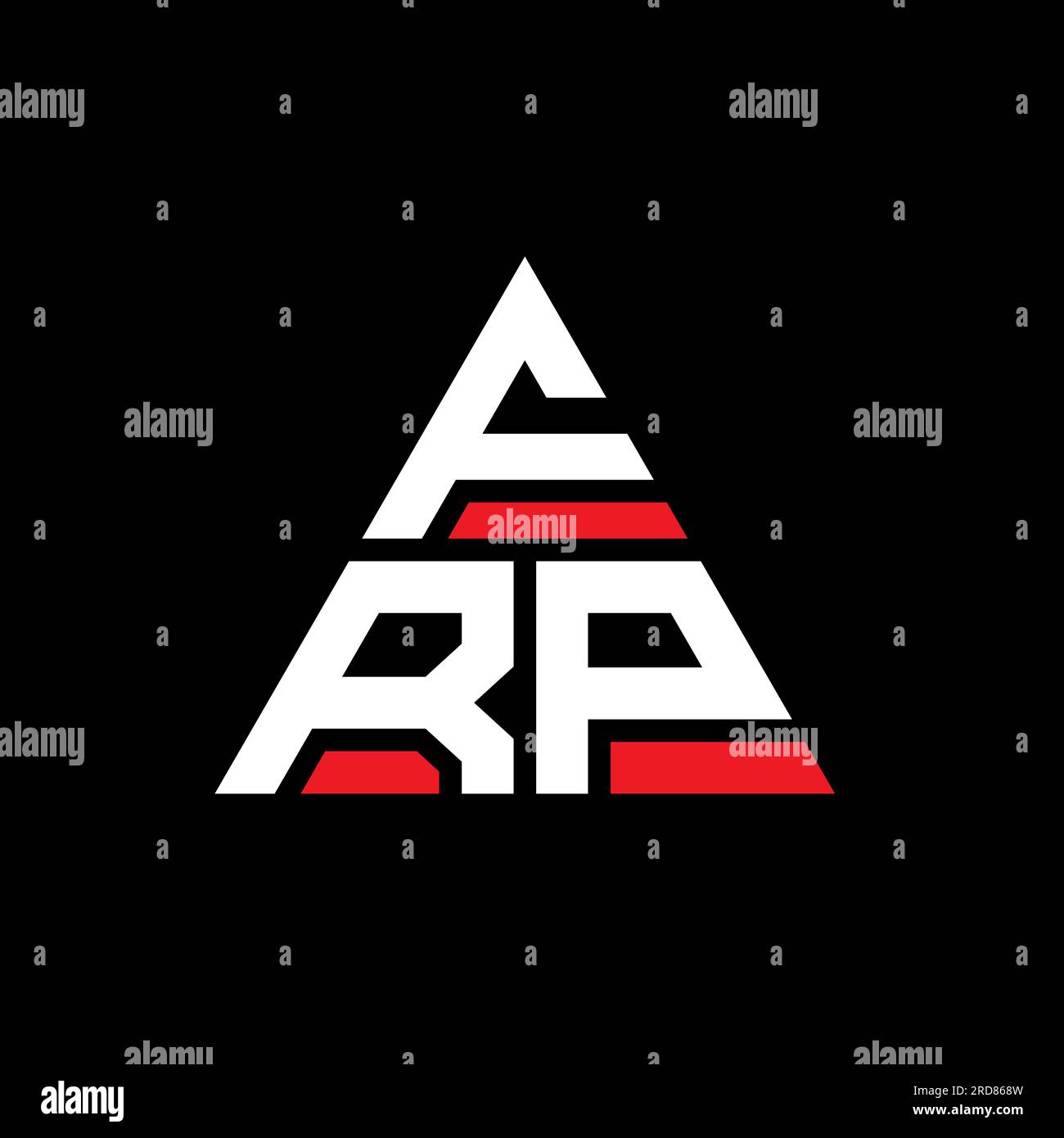 FRP triangle letter logo design with triangle shape. FRP triangle logo ...