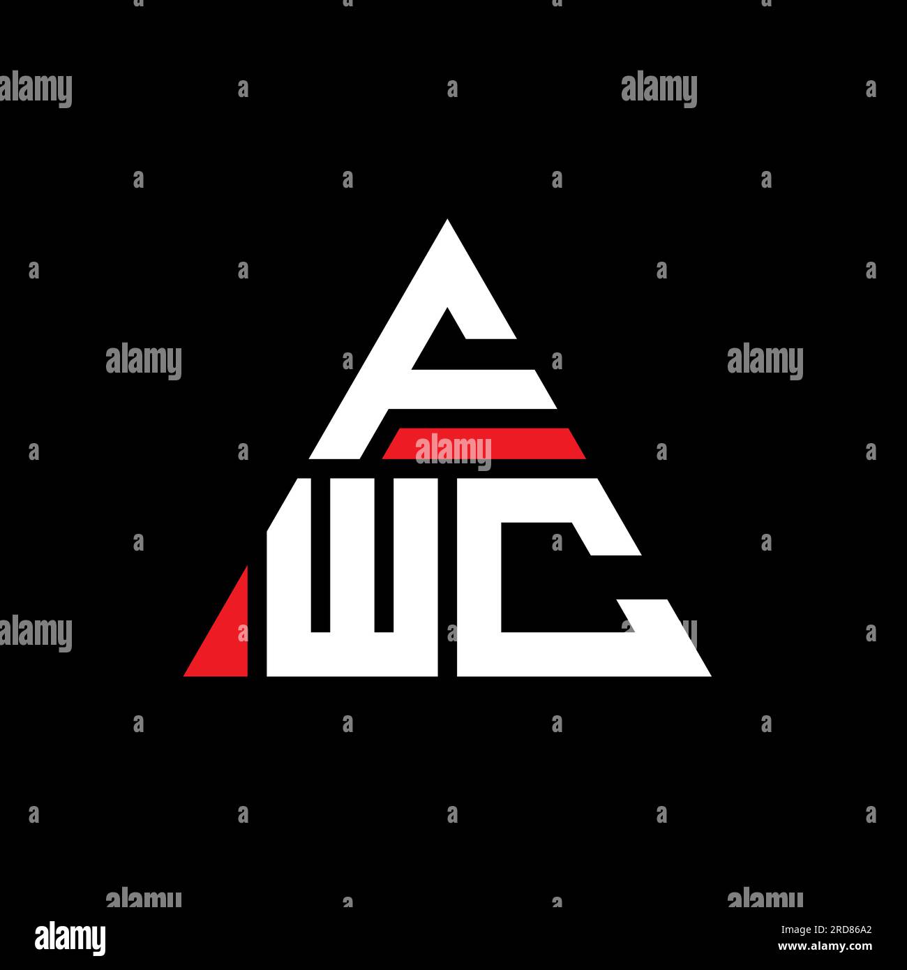 FWC triangle letter logo design with triangle shape. FWC triangle logo ...