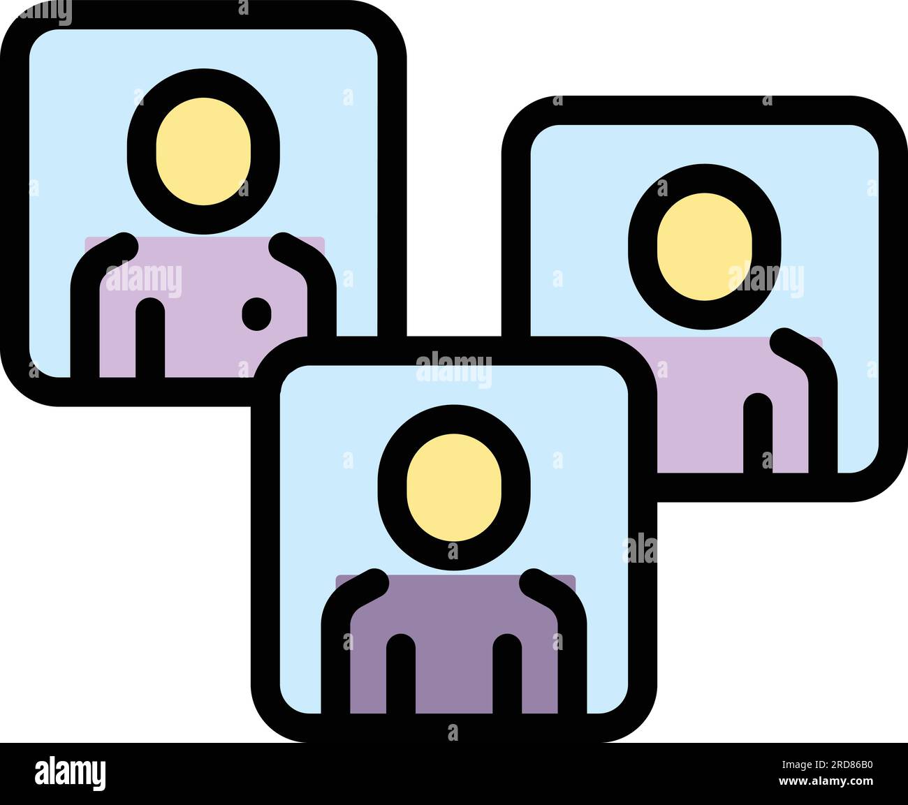 Workers photo icon outline vector. Id card. Office identity color flat ...