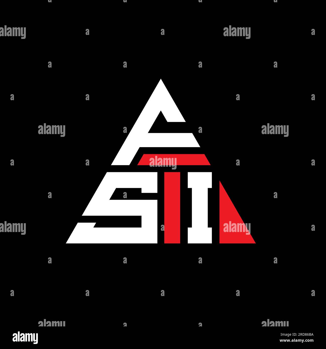 FSI triangle letter logo design with triangle shape. FSI triangle logo ...
