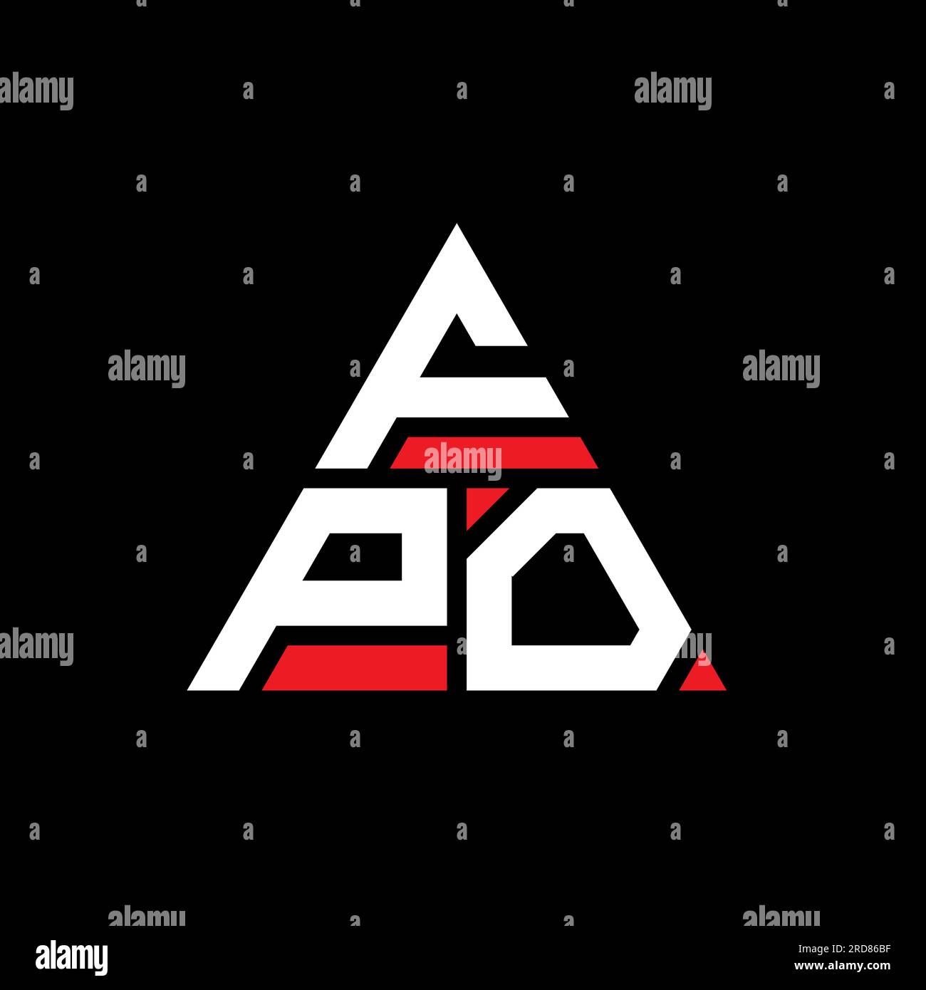 FPO triangle letter logo design with triangle shape. FPO triangle logo ...