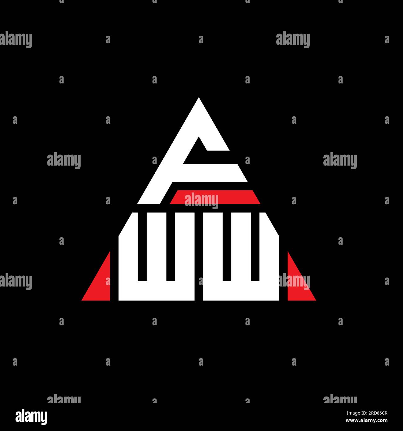 FWW triangle letter logo design with triangle shape. FWW triangle logo ...