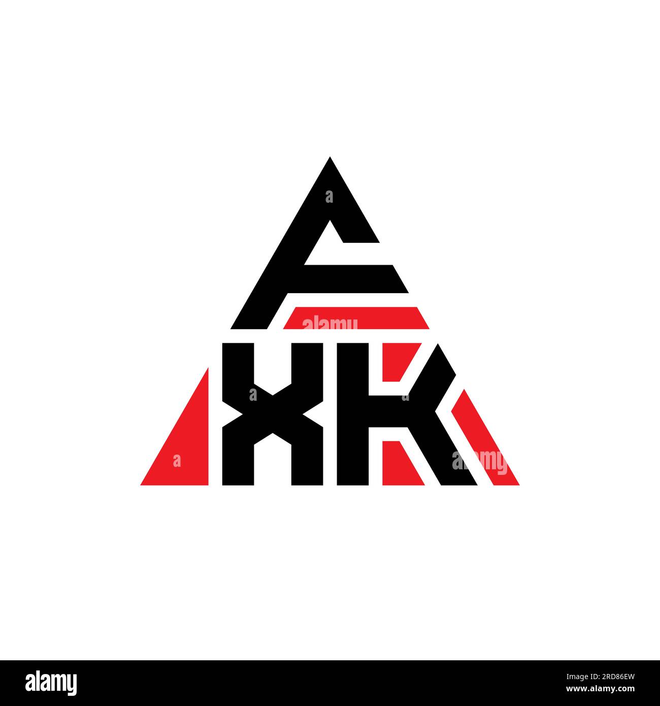 FXK triangle letter logo design with triangle shape. FXK triangle logo ...