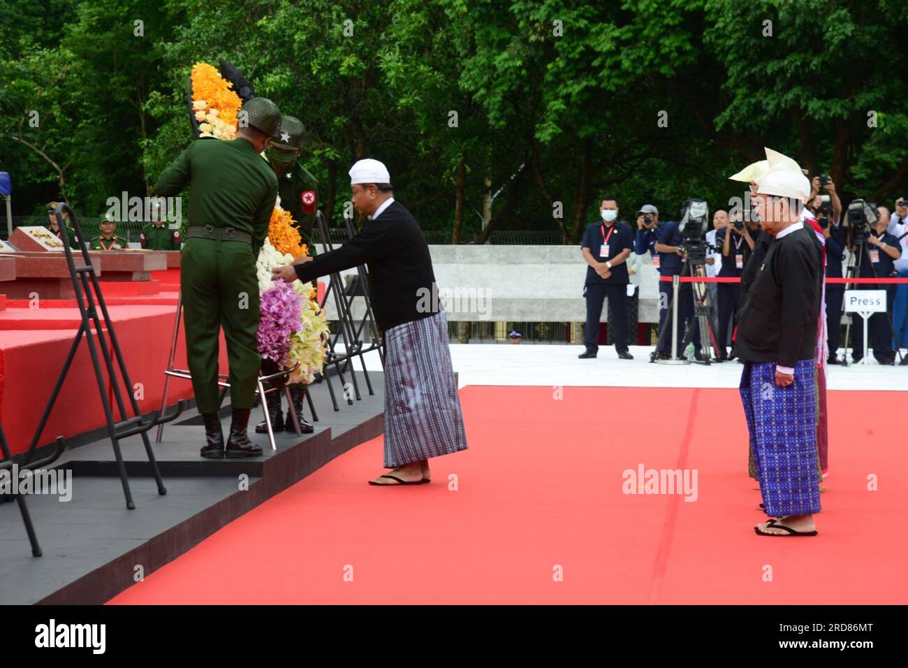 This photo provided by Myanmar Military True News Information Team ...