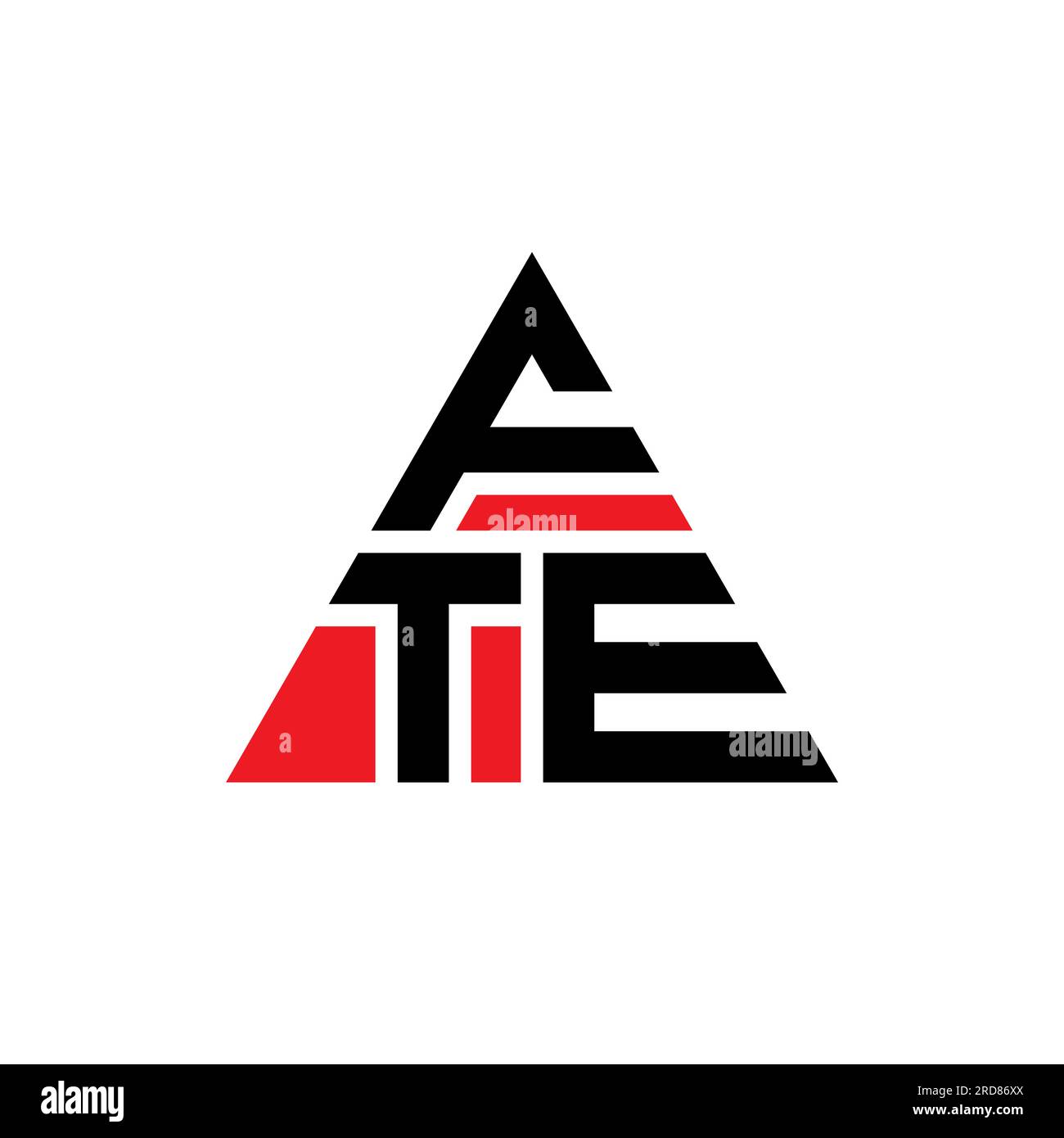 FTE triangle letter logo design with triangle shape. FTE triangle logo ...