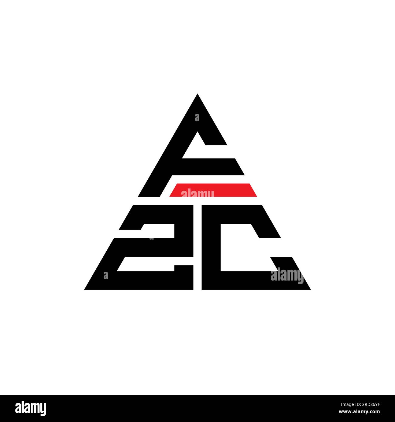 FZC triangle letter logo design with triangle shape. FZC triangle logo ...
