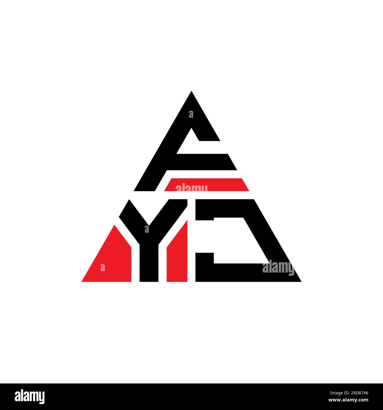 FYJ triangle letter logo design with triangle shape. FYJ triangle logo ...