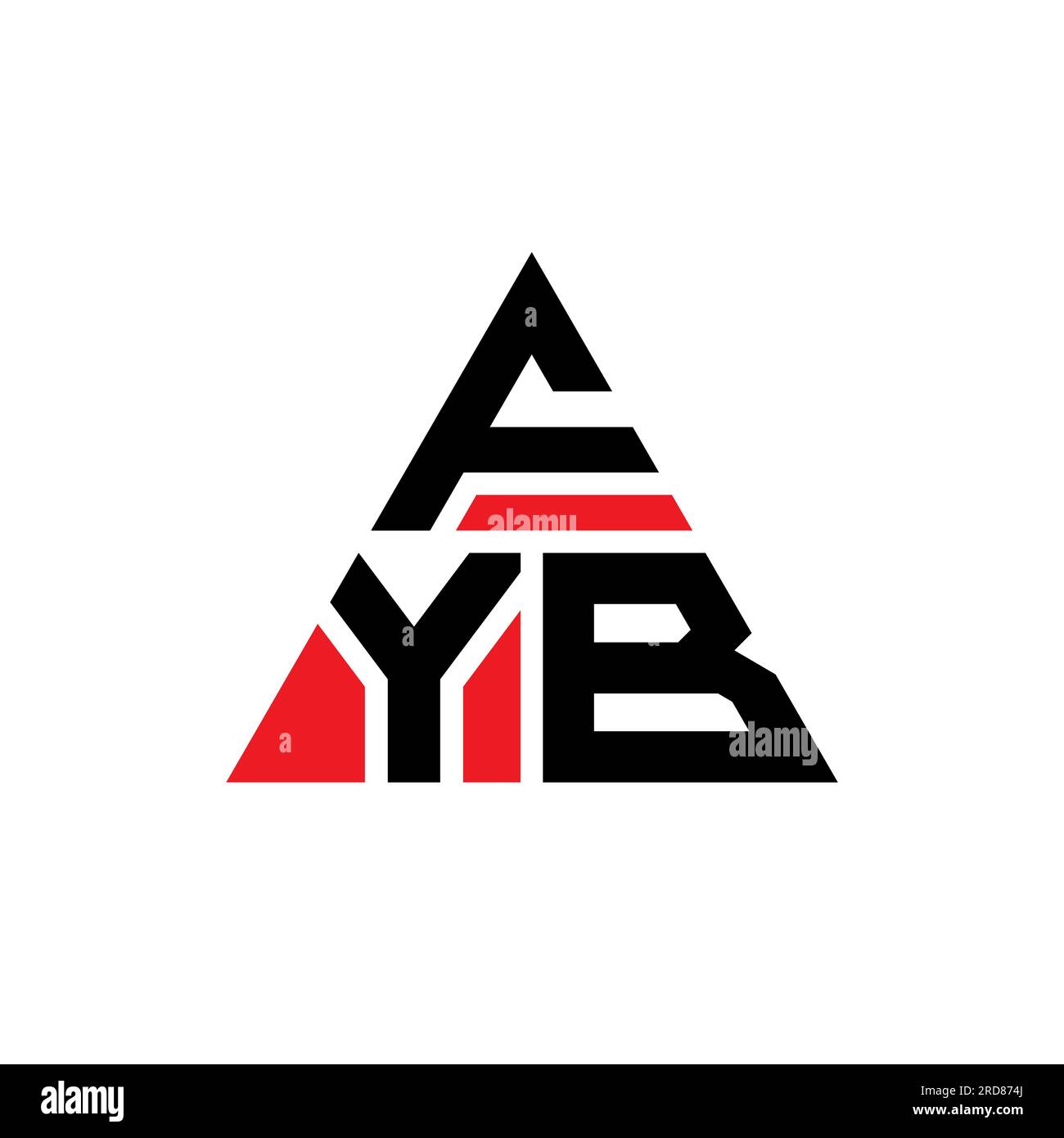 FYB triangle letter logo design with triangle shape. FYB triangle logo ...