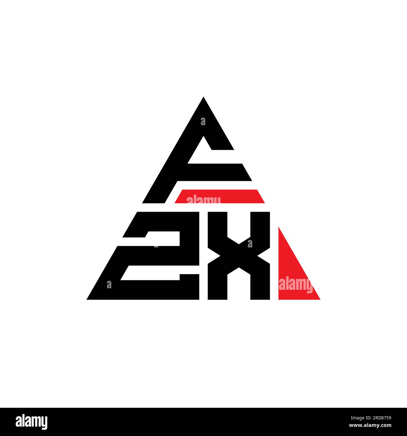 FZX triangle letter logo design with triangle shape. FZX triangle logo ...