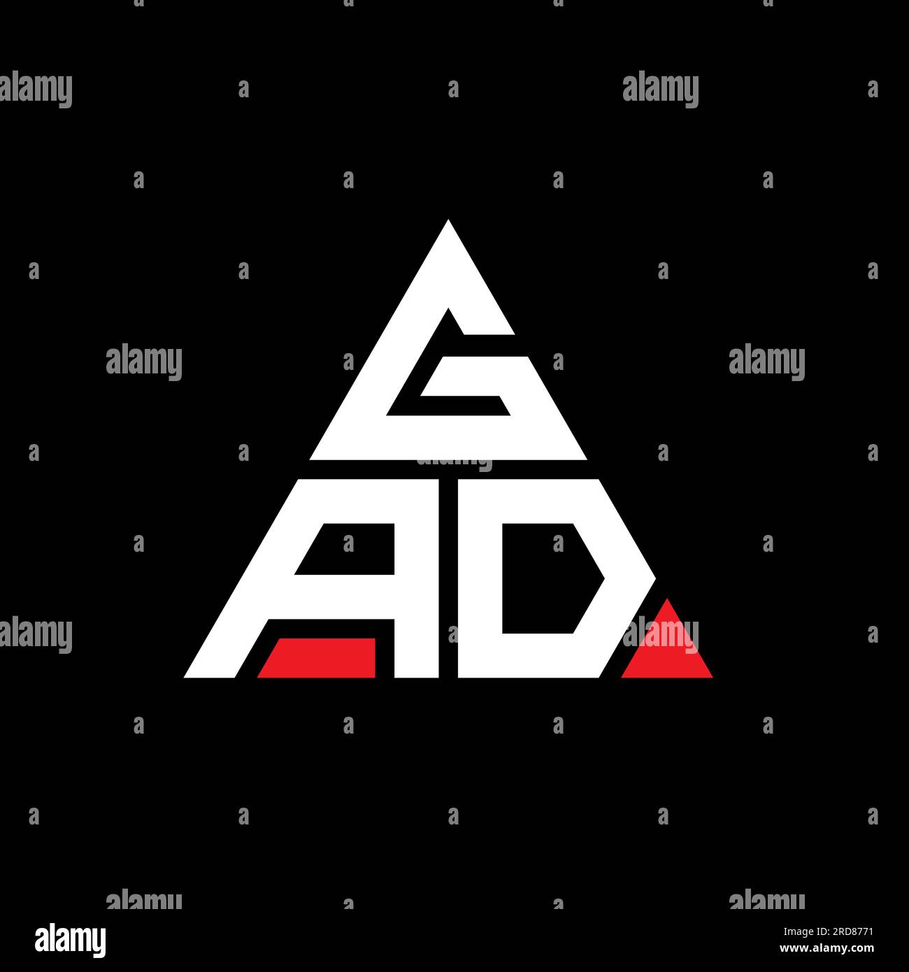 GAD triangle letter logo design with triangle shape. GAD triangle logo ...
