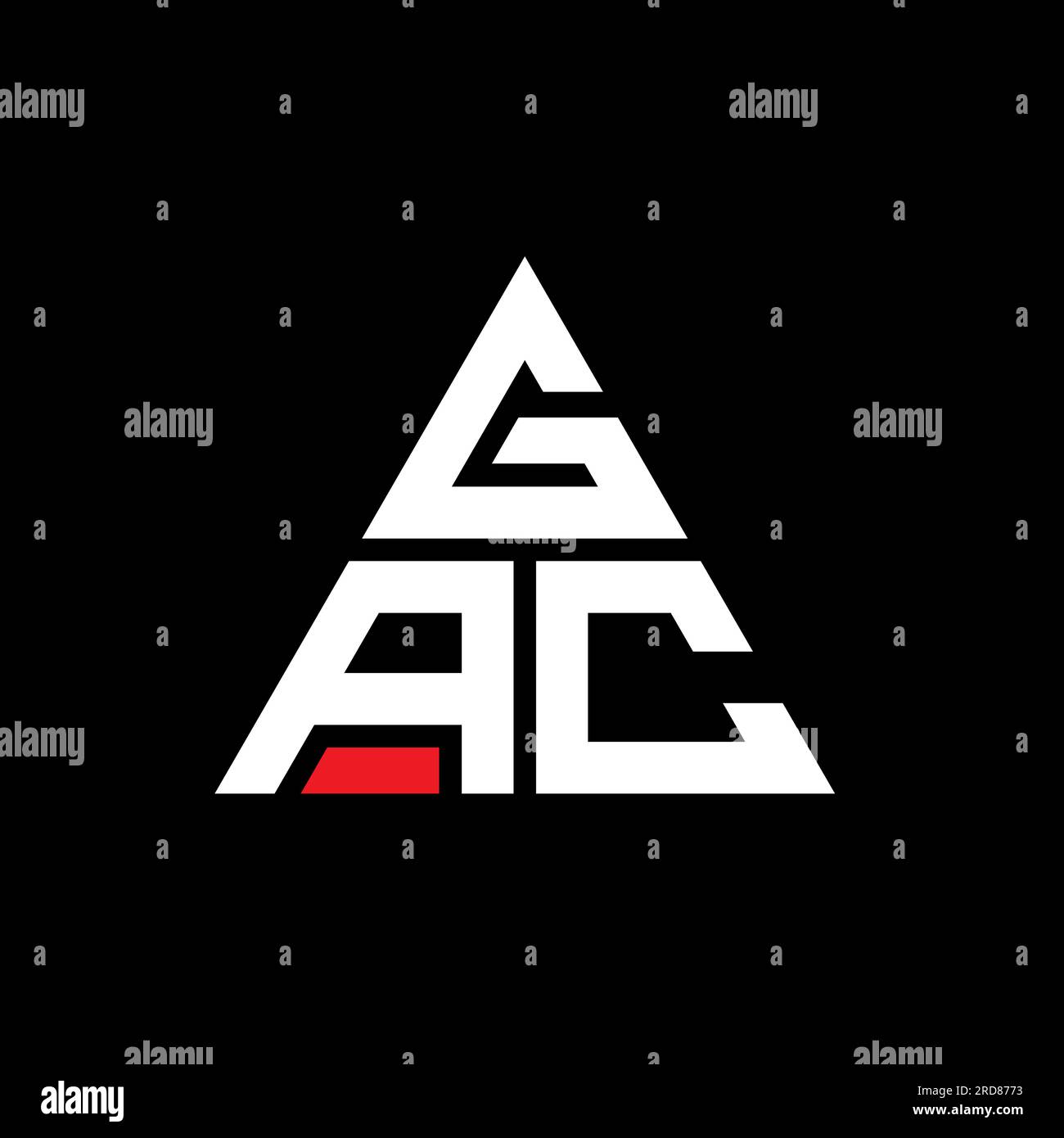 GAC triangle letter logo design with triangle shape. GAC triangle logo ...