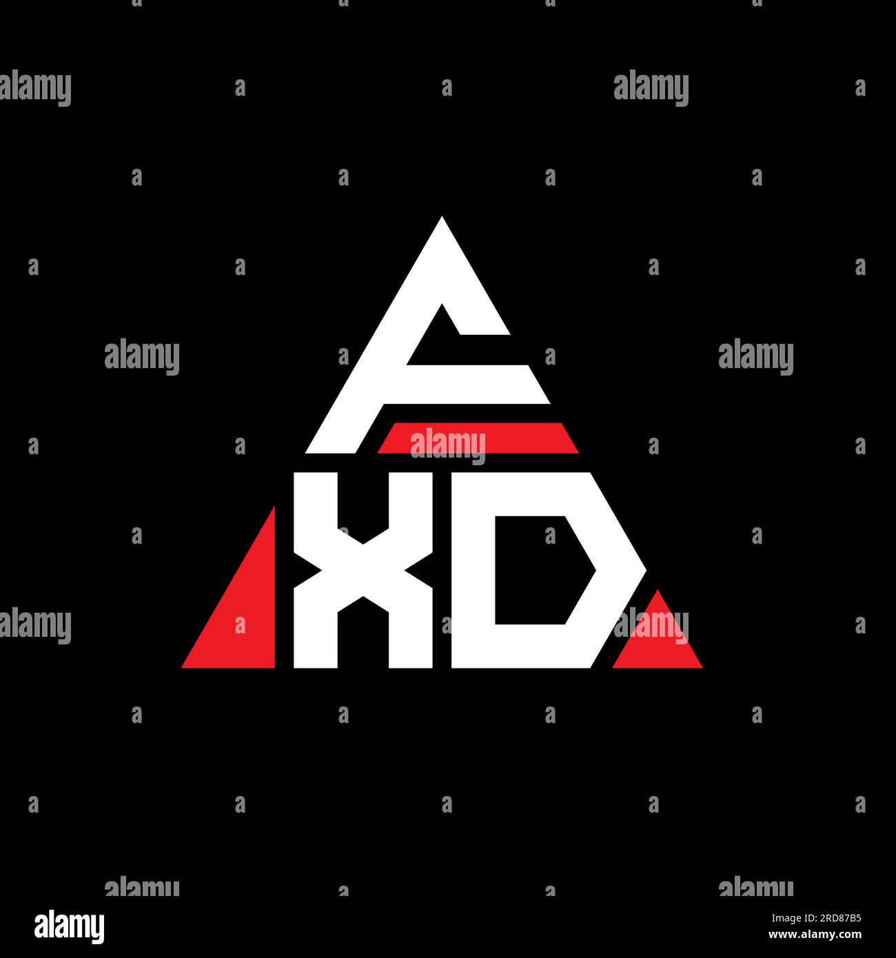 FXD triangle letter logo design with triangle shape. FXD triangle logo ...