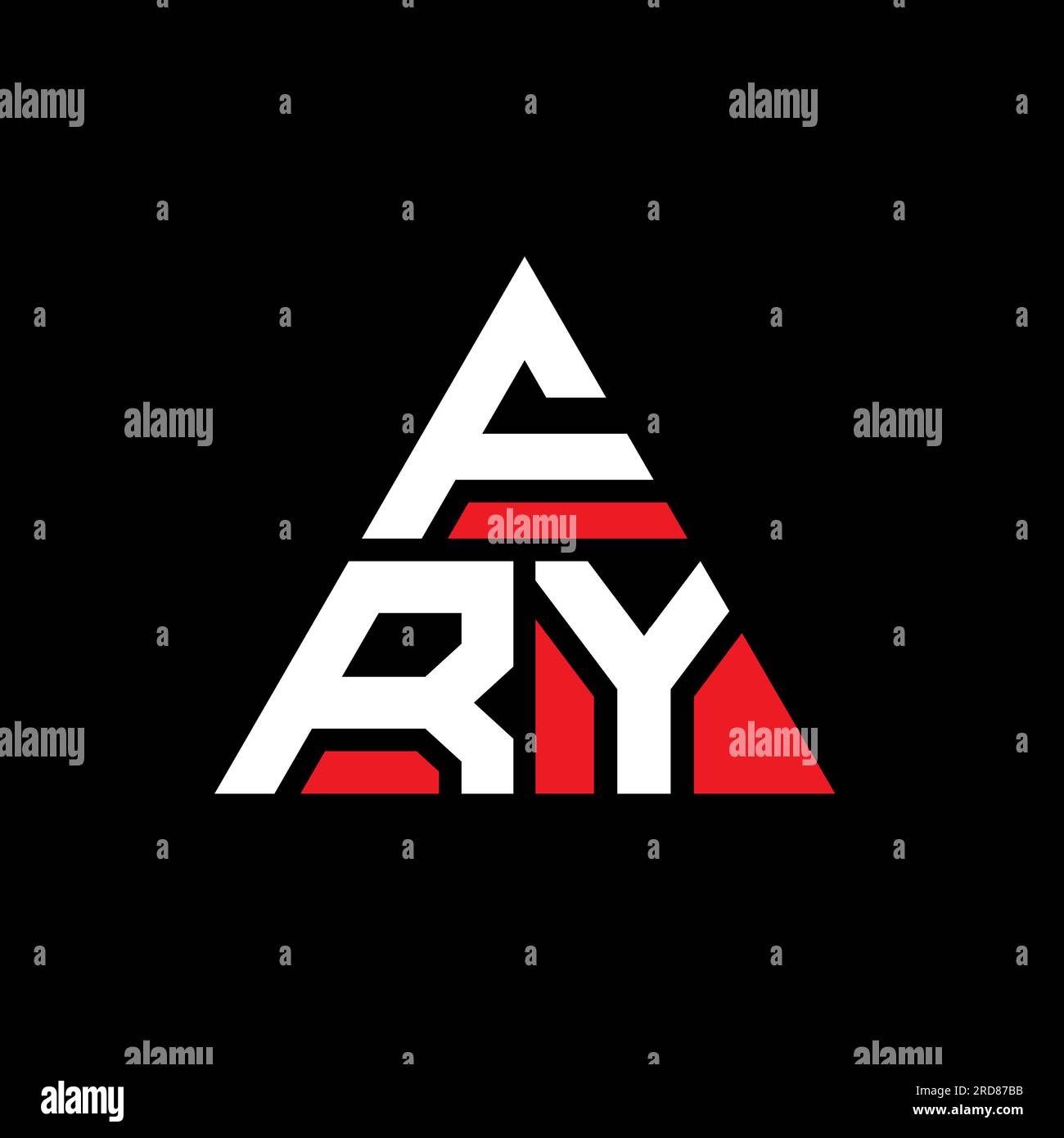 FRY triangle letter logo design with triangle shape. FRY triangle logo ...