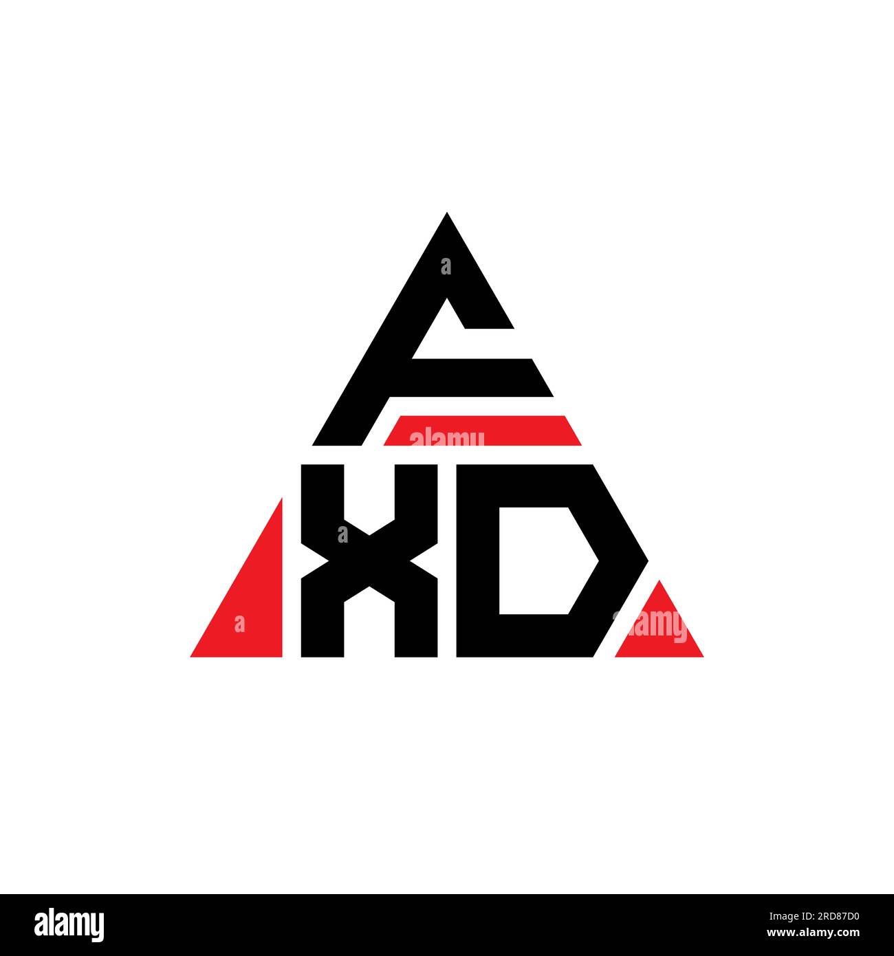 FXD triangle letter logo design with triangle shape. FXD triangle logo ...