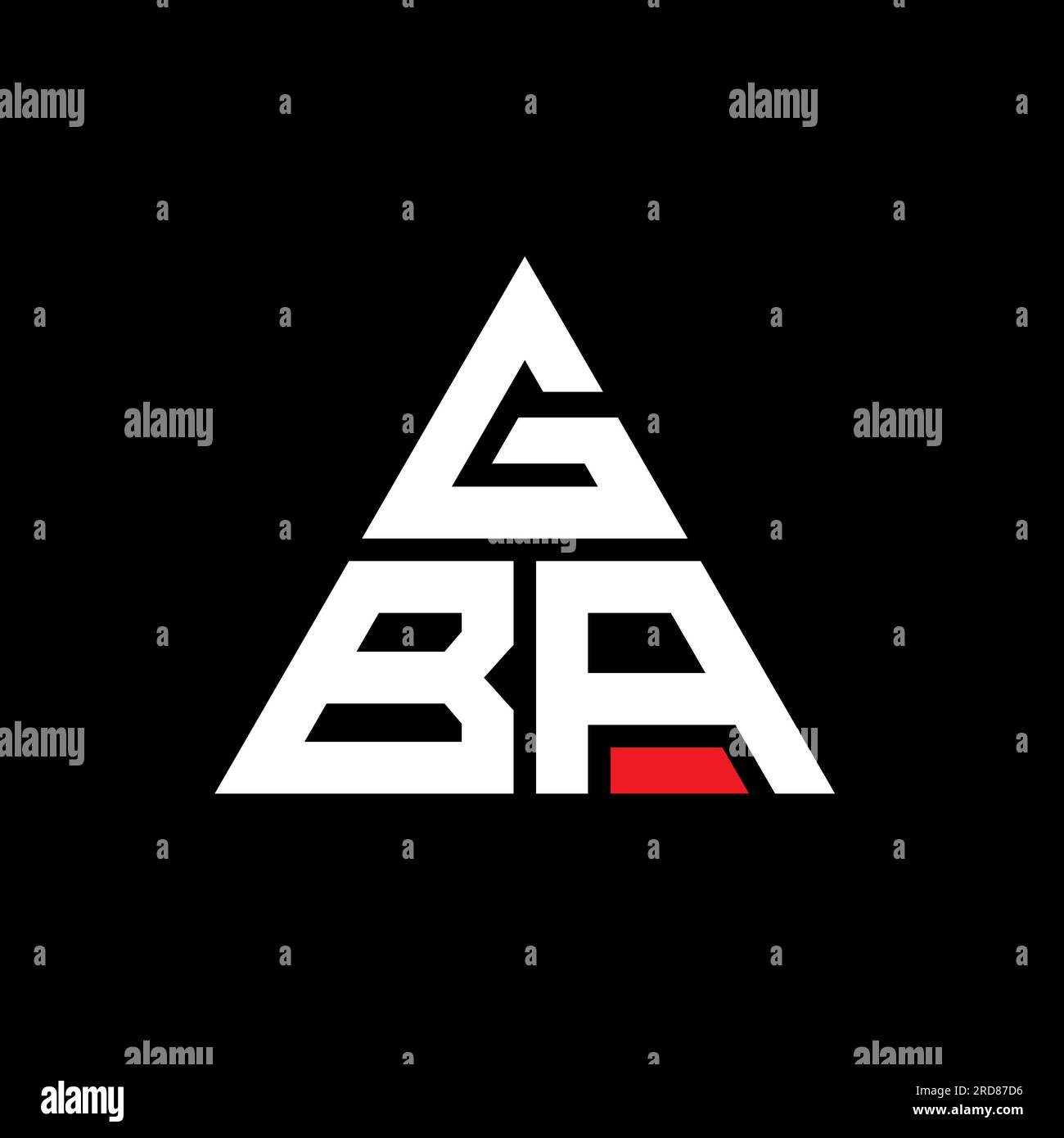 GBA triangle letter logo design with triangle shape. GBA triangle logo ...