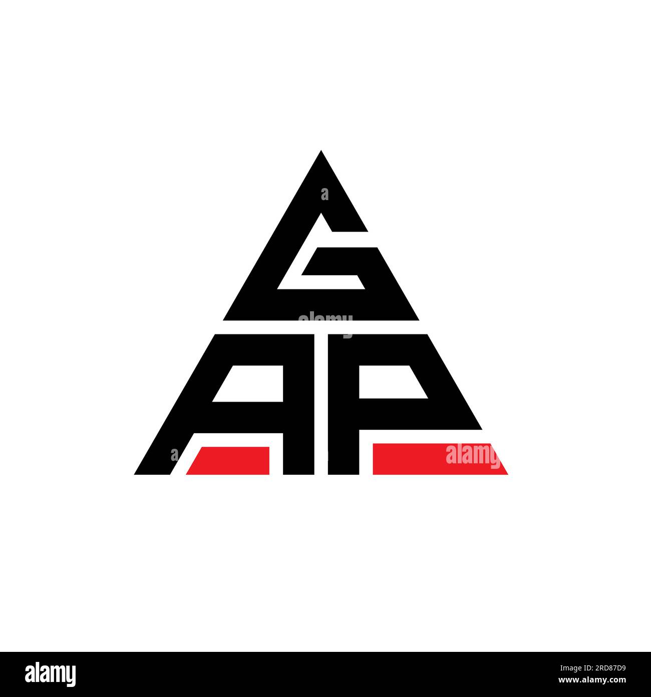 GAP triangle letter logo design with triangle shape. GAP triangle logo ...