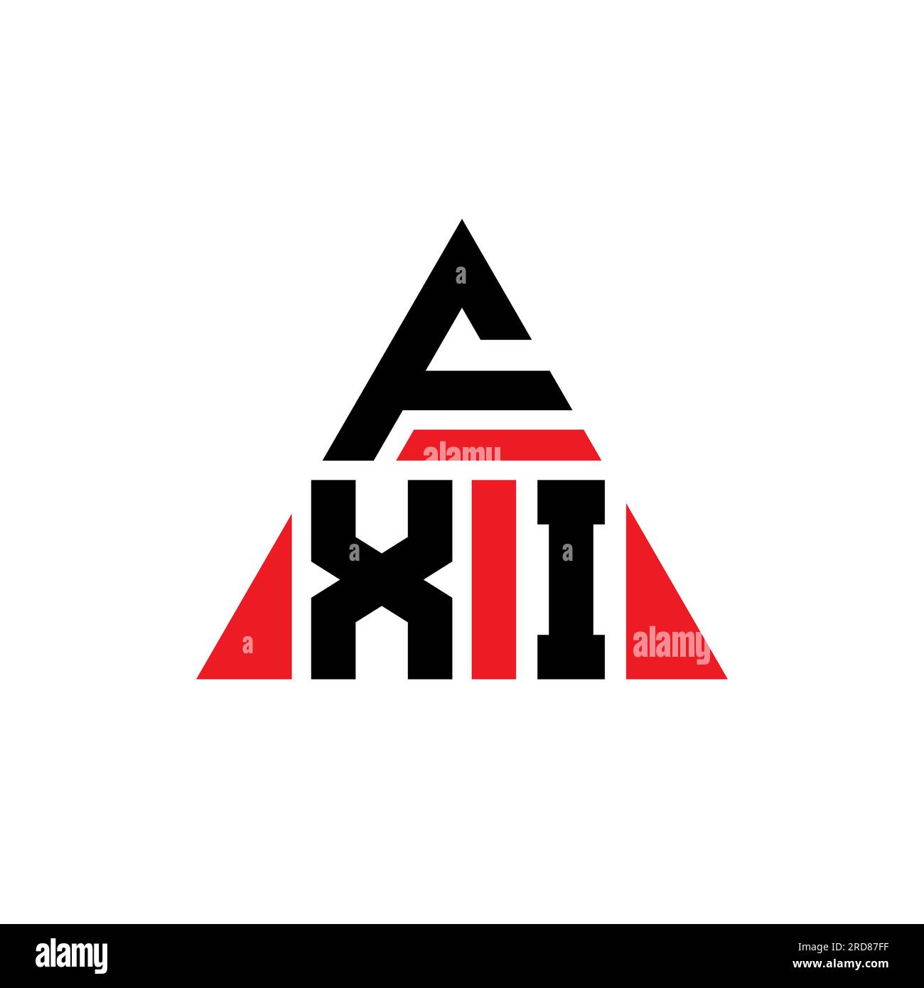 FXI triangle letter logo design with triangle shape. FXI triangle logo ...