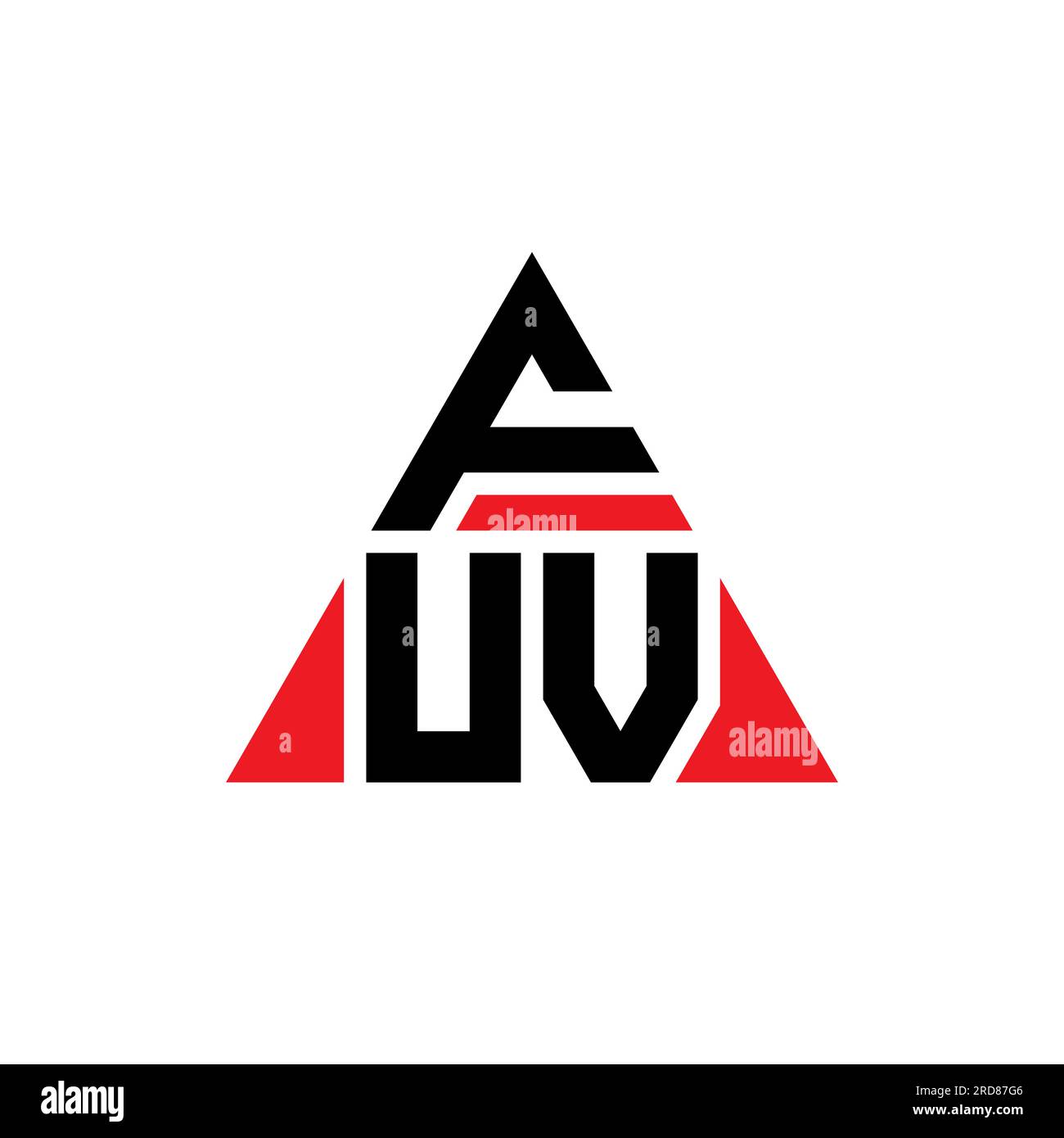 FUV triangle letter logo design with triangle shape. FUV triangle logo ...