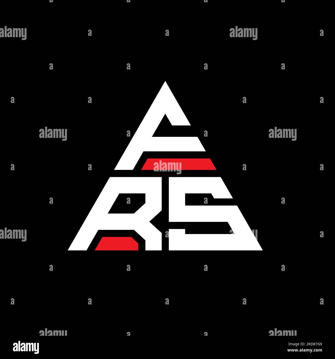 FRS triangle letter logo design with triangle shape. FRS triangle logo ...