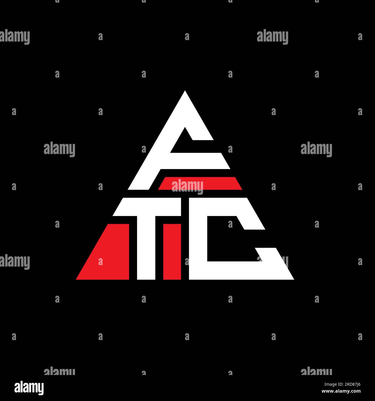 FTC triangle letter logo design with triangle shape. FTC triangle logo ...