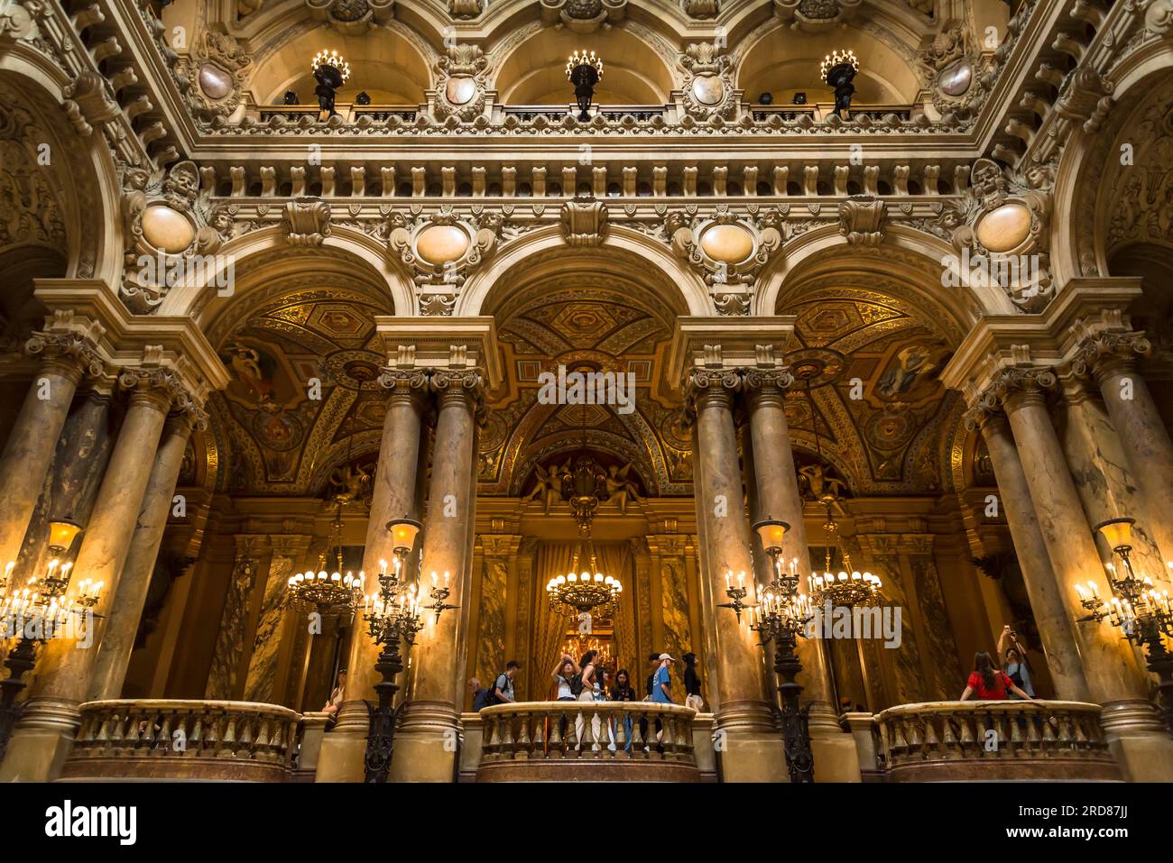 Extravagant interior of the Palais Garnier, a famous Opera House, Paris ...