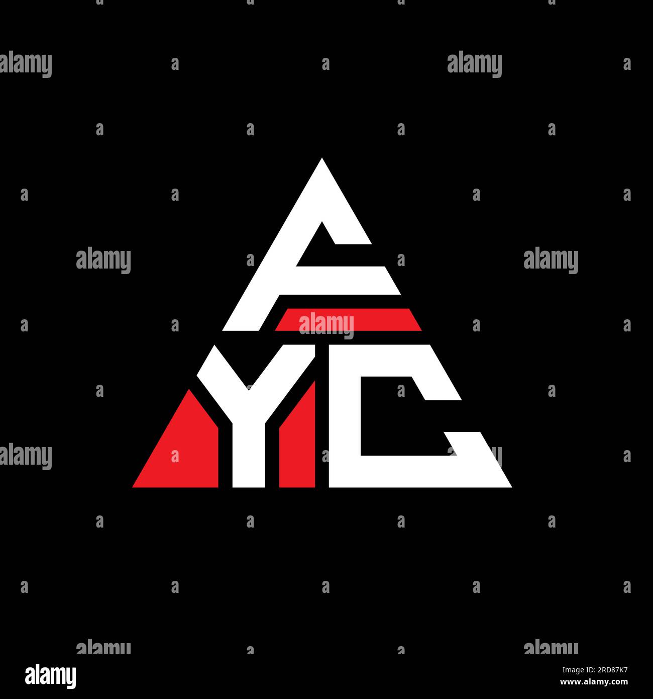 FYC triangle letter logo design with triangle shape. FYC triangle logo ...