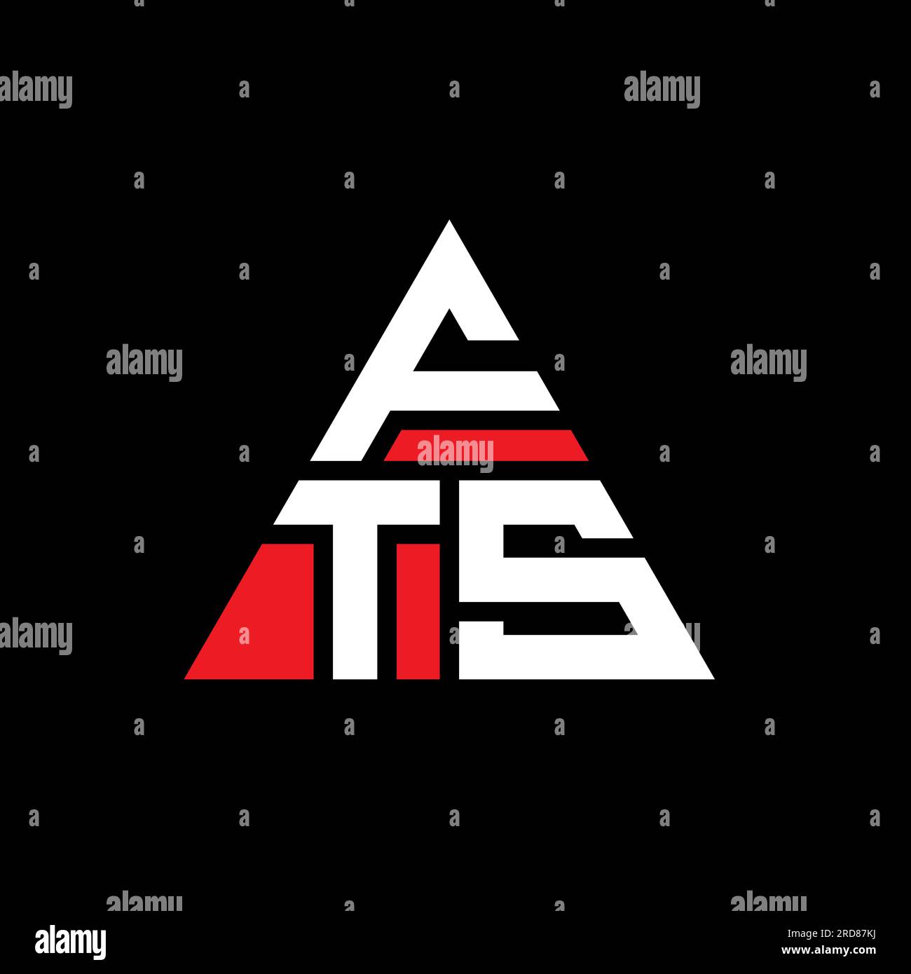 FTS triangle letter logo design with triangle shape. FTS triangle logo ...