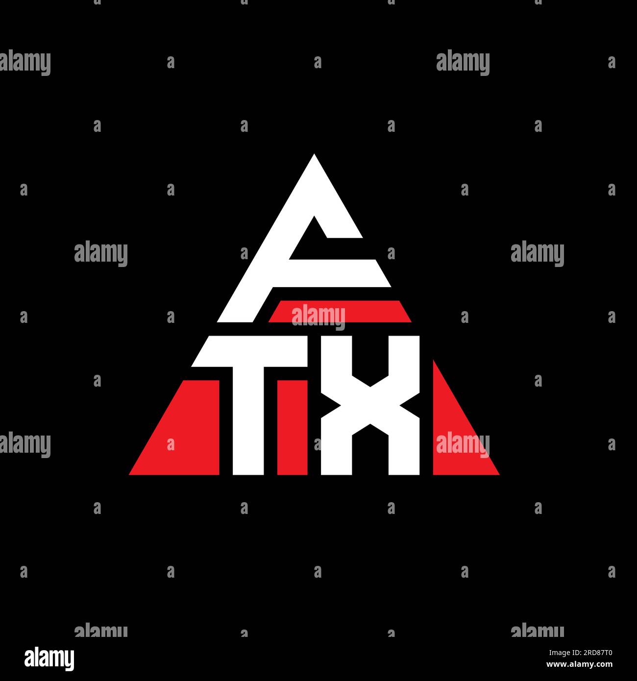 FTX triangle letter logo design with triangle shape. FTX triangle logo ...