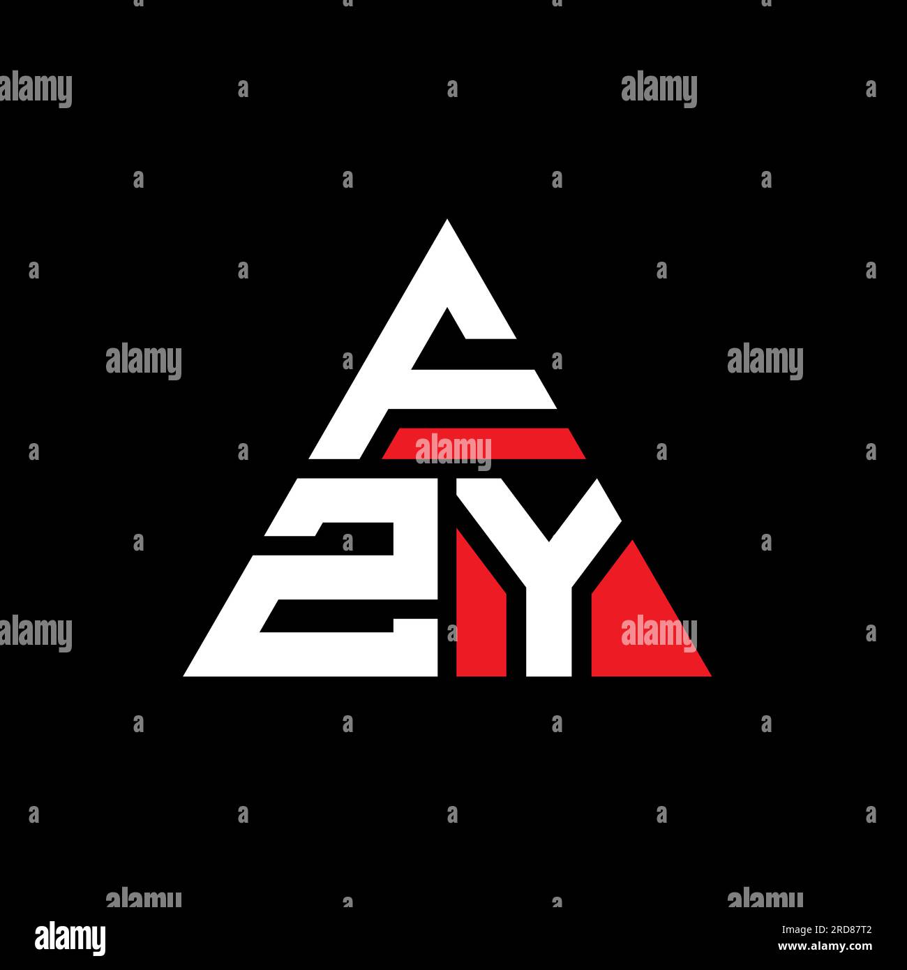 FZY triangle letter logo design with triangle shape. FZY triangle logo ...