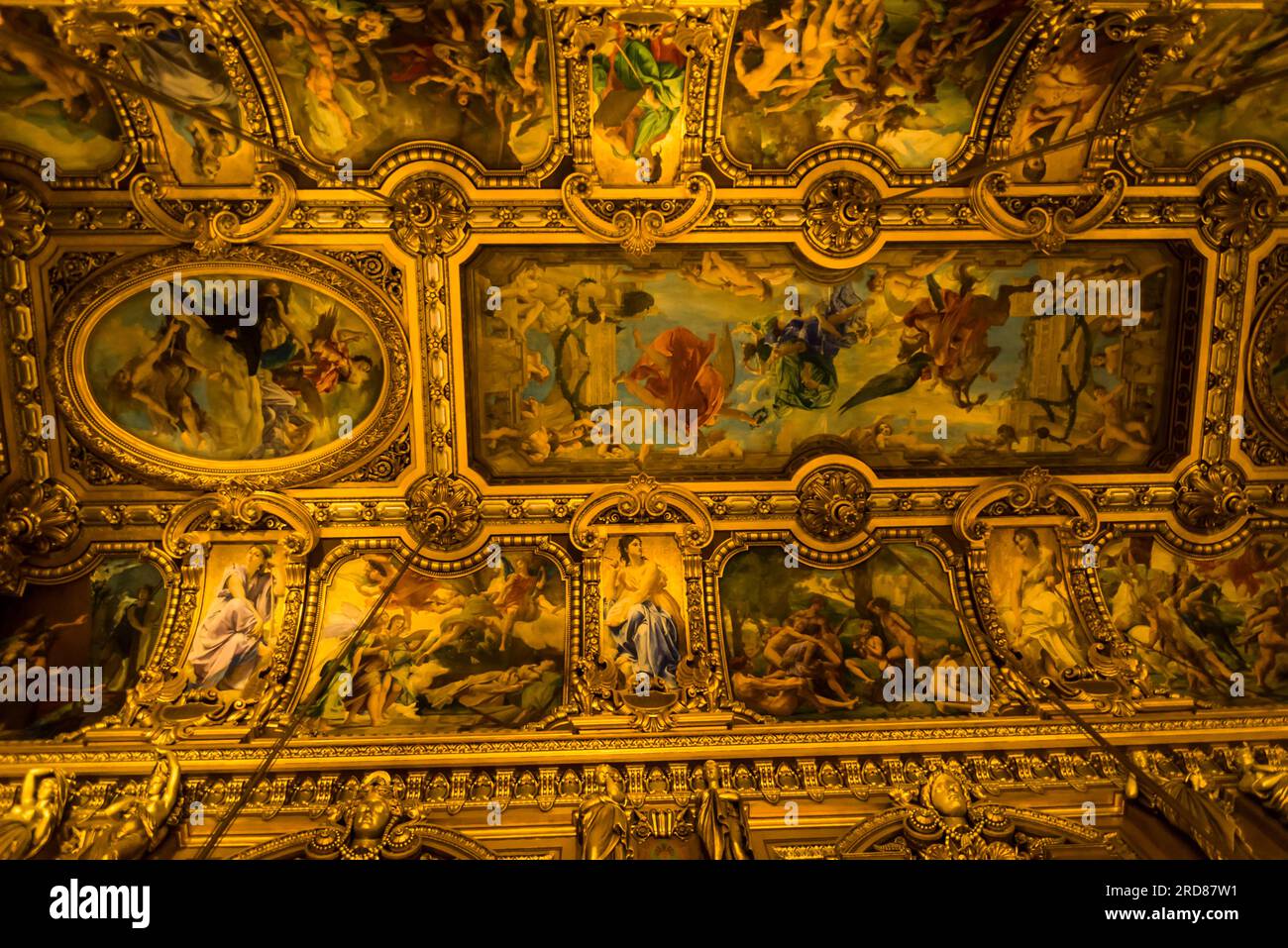 Grand Foyer, Extravagant interior of the Palais Garnier, a famous Opera ...