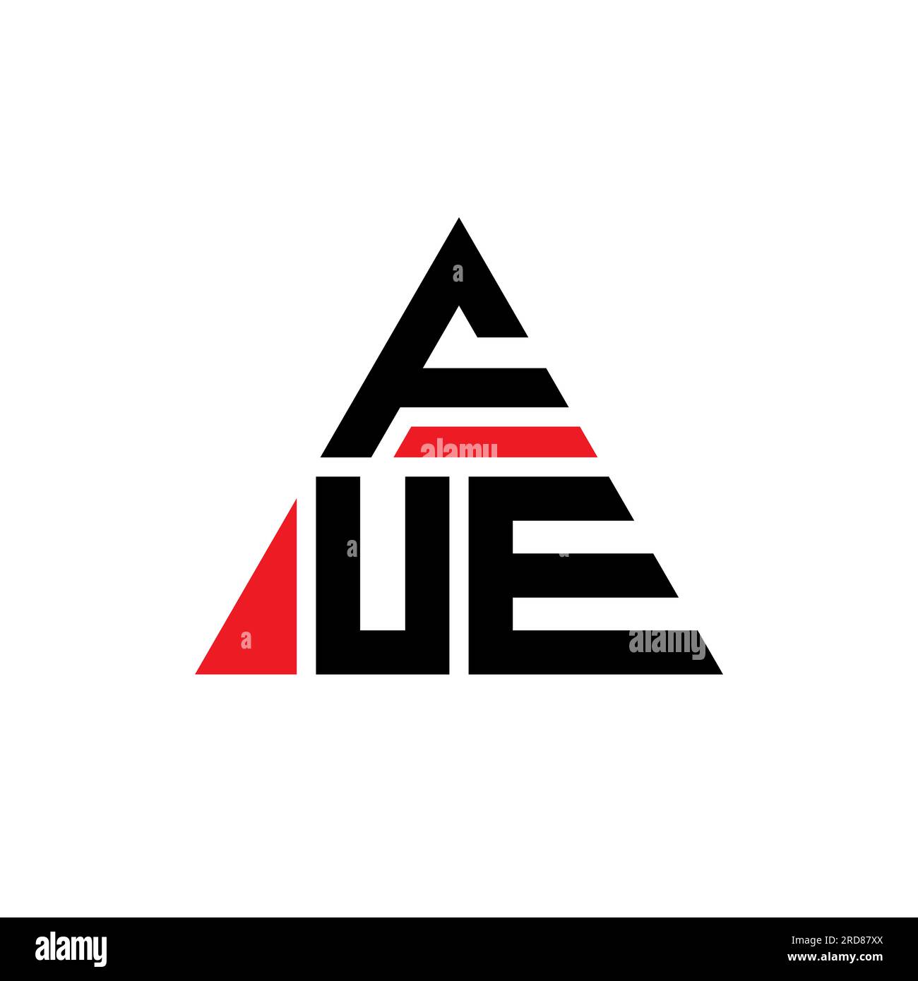 FUE triangle letter logo design with triangle shape. FUE triangle logo ...