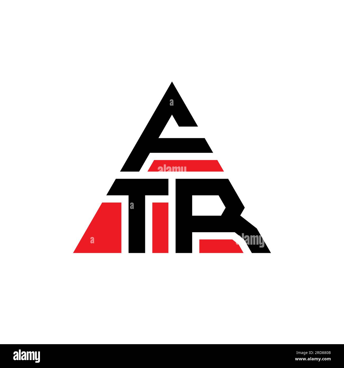 FTR triangle letter logo design with triangle shape. FTR triangle logo ...