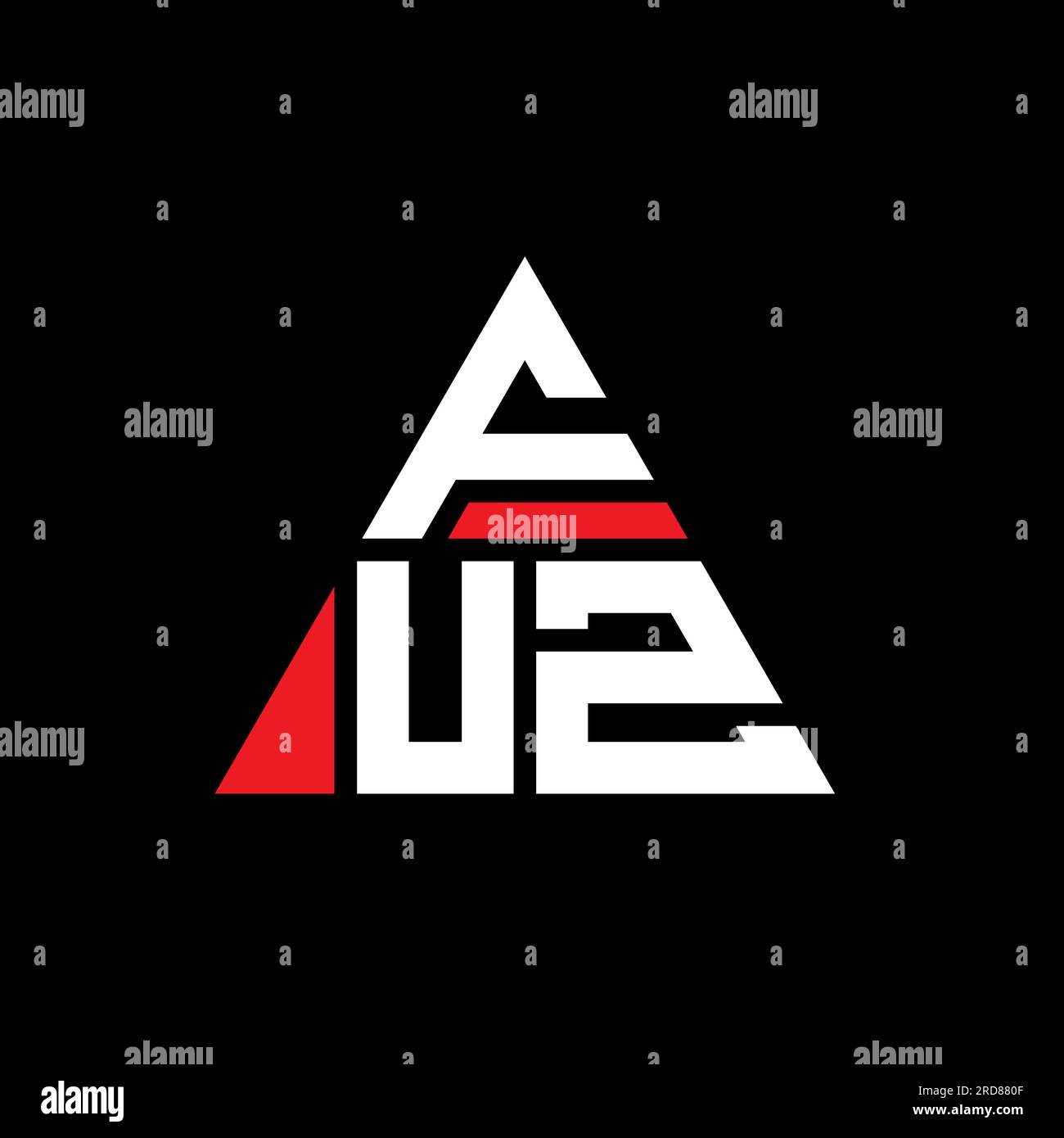 FUZ triangle letter logo design with triangle shape. FUZ triangle logo ...