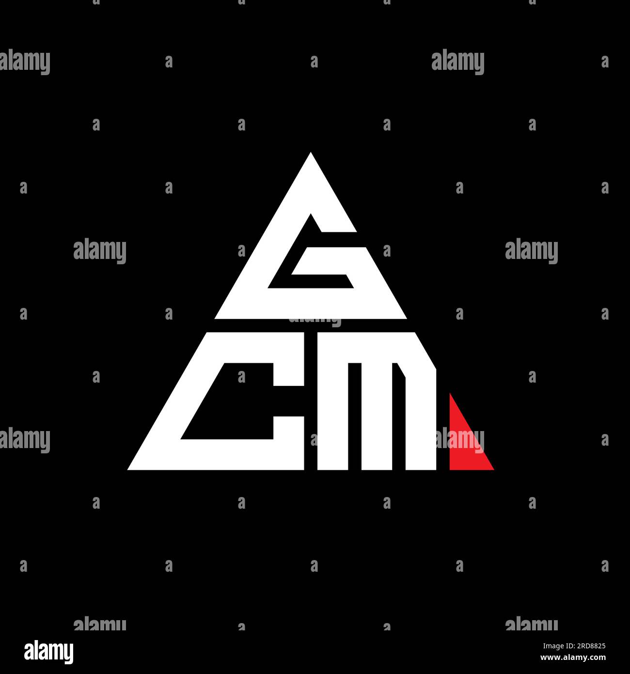 GCM triangle letter logo design with triangle shape. GCM triangle logo ...