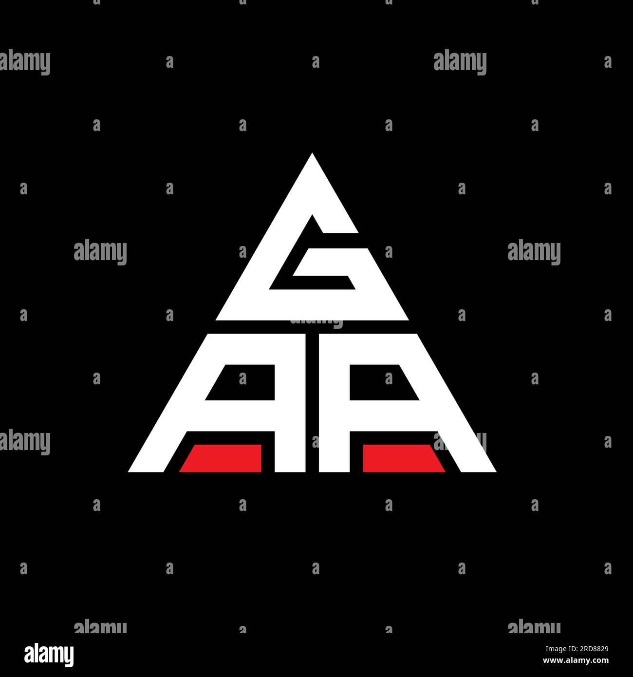 GAA triangle letter logo design with triangle shape. GAA triangle logo ...