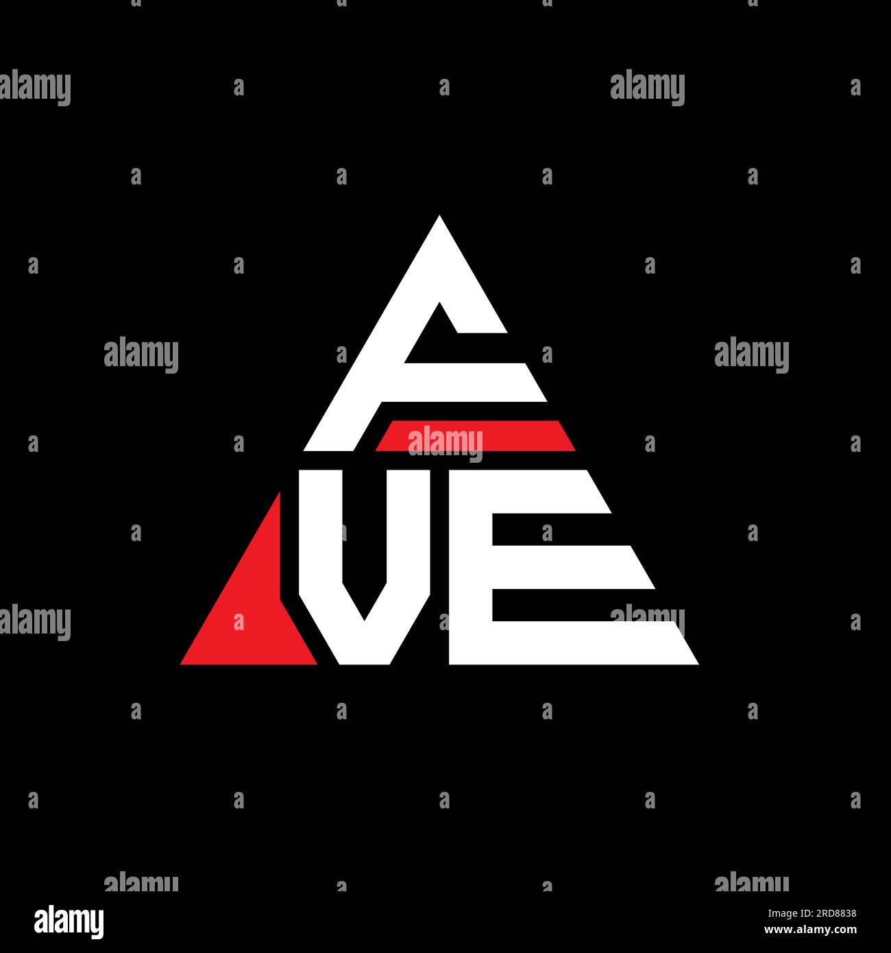 FVE triangle letter logo design with triangle shape. FVE triangle logo ...