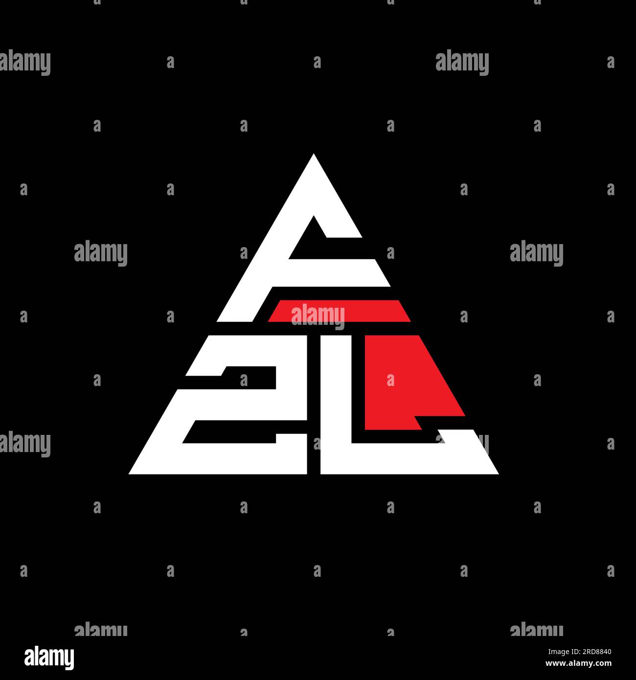 FZL triangle letter logo design with triangle shape. FZL triangle logo ...