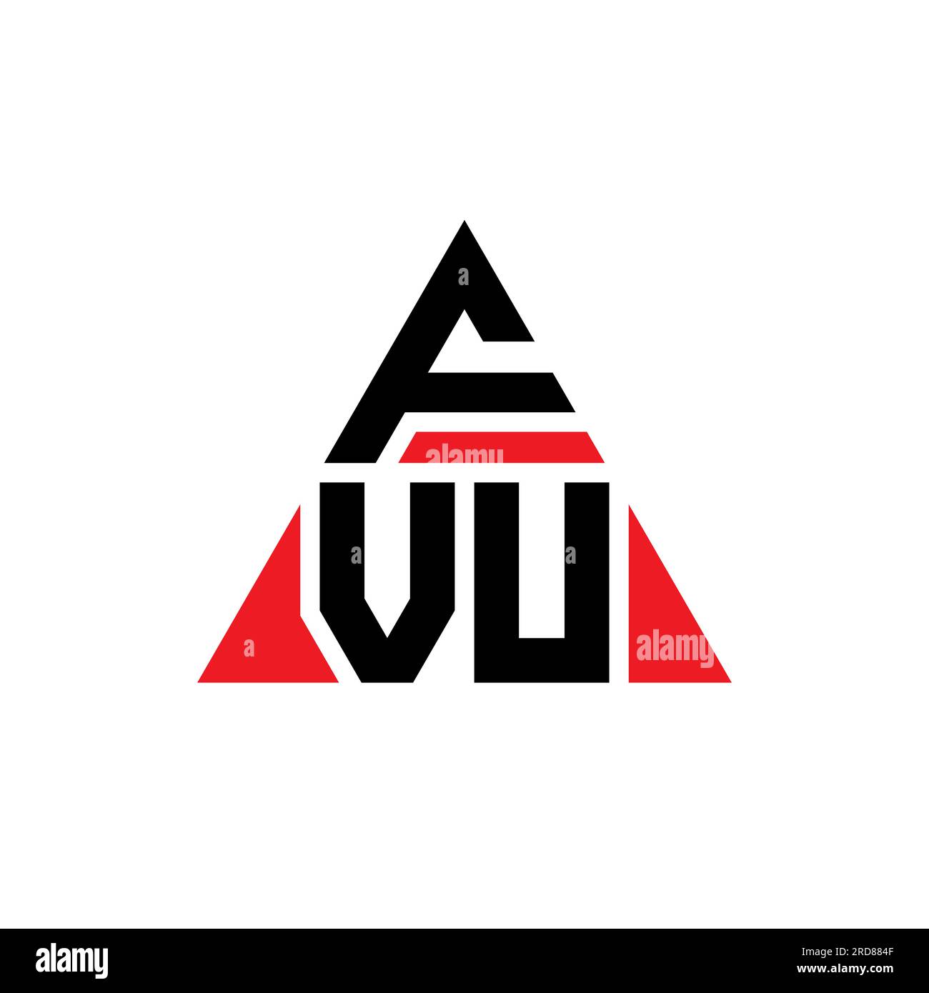 FVU triangle letter logo design with triangle shape. FVU triangle logo ...