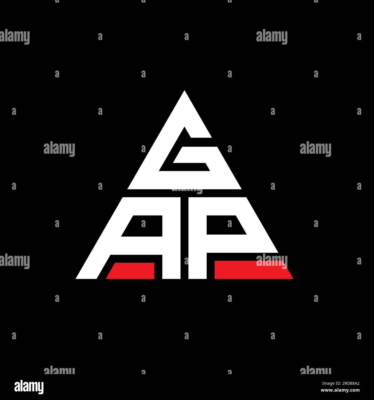GAP triangle letter logo design with triangle shape. GAP triangle logo ...