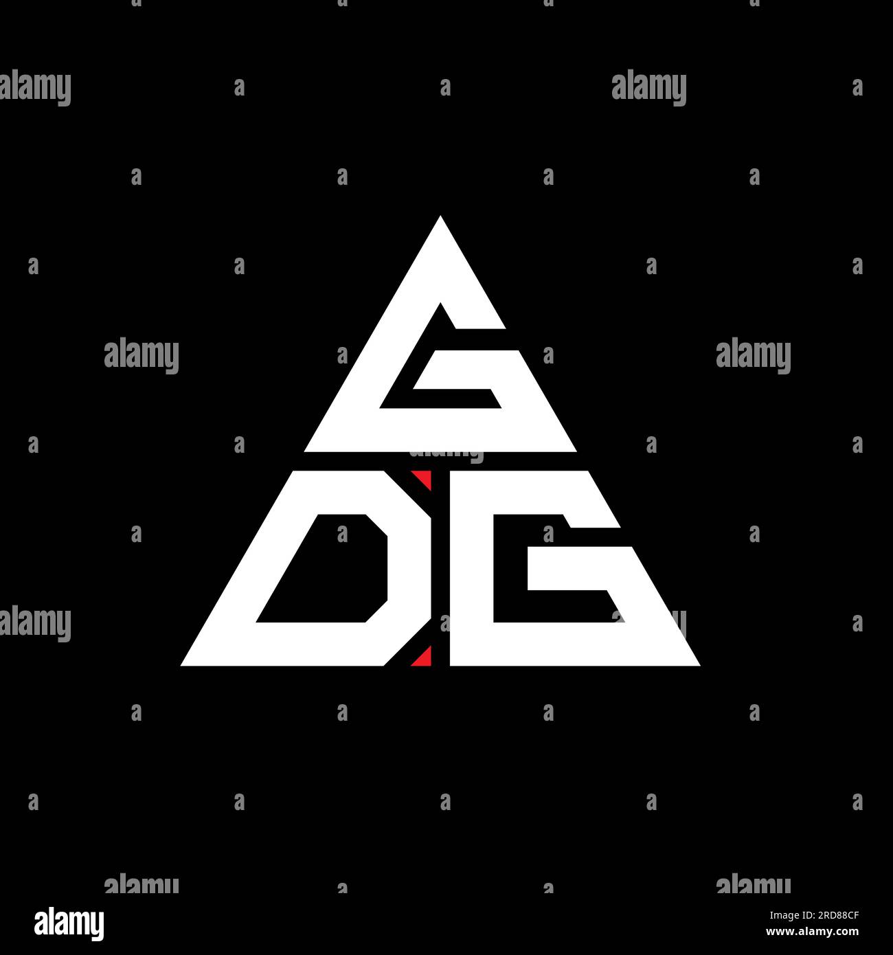 GDG triangle letter logo design with triangle shape. GDG triangle logo ...