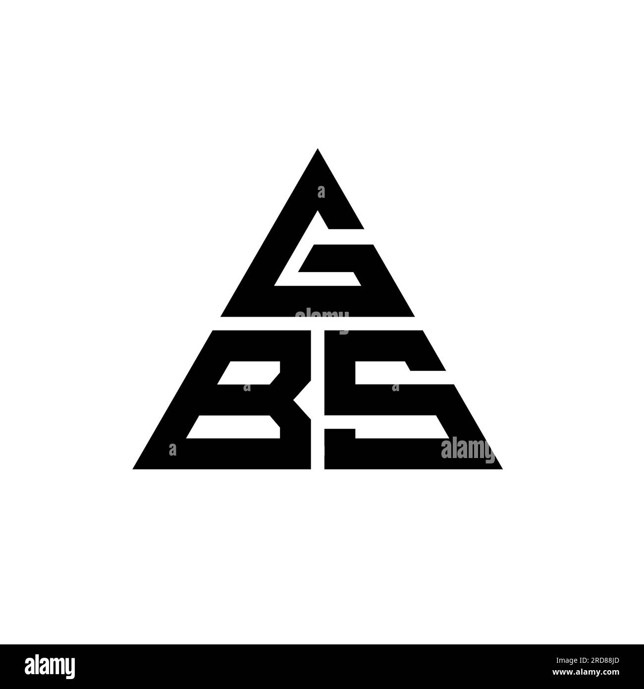 GBS triangle letter logo design with triangle shape. GBS triangle logo ...
